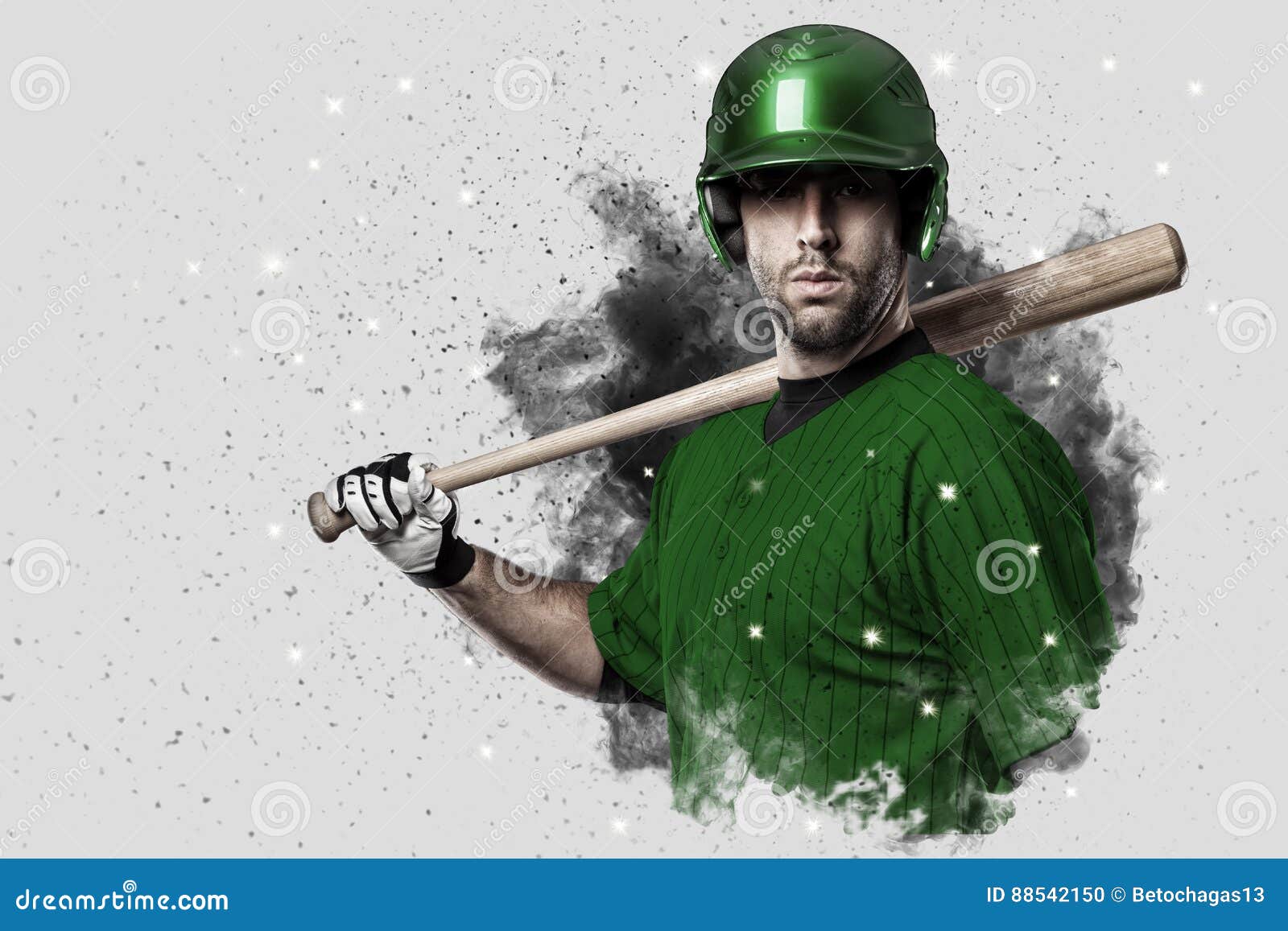 Baseball Player stock photo. Image of green, hitting - 88542150