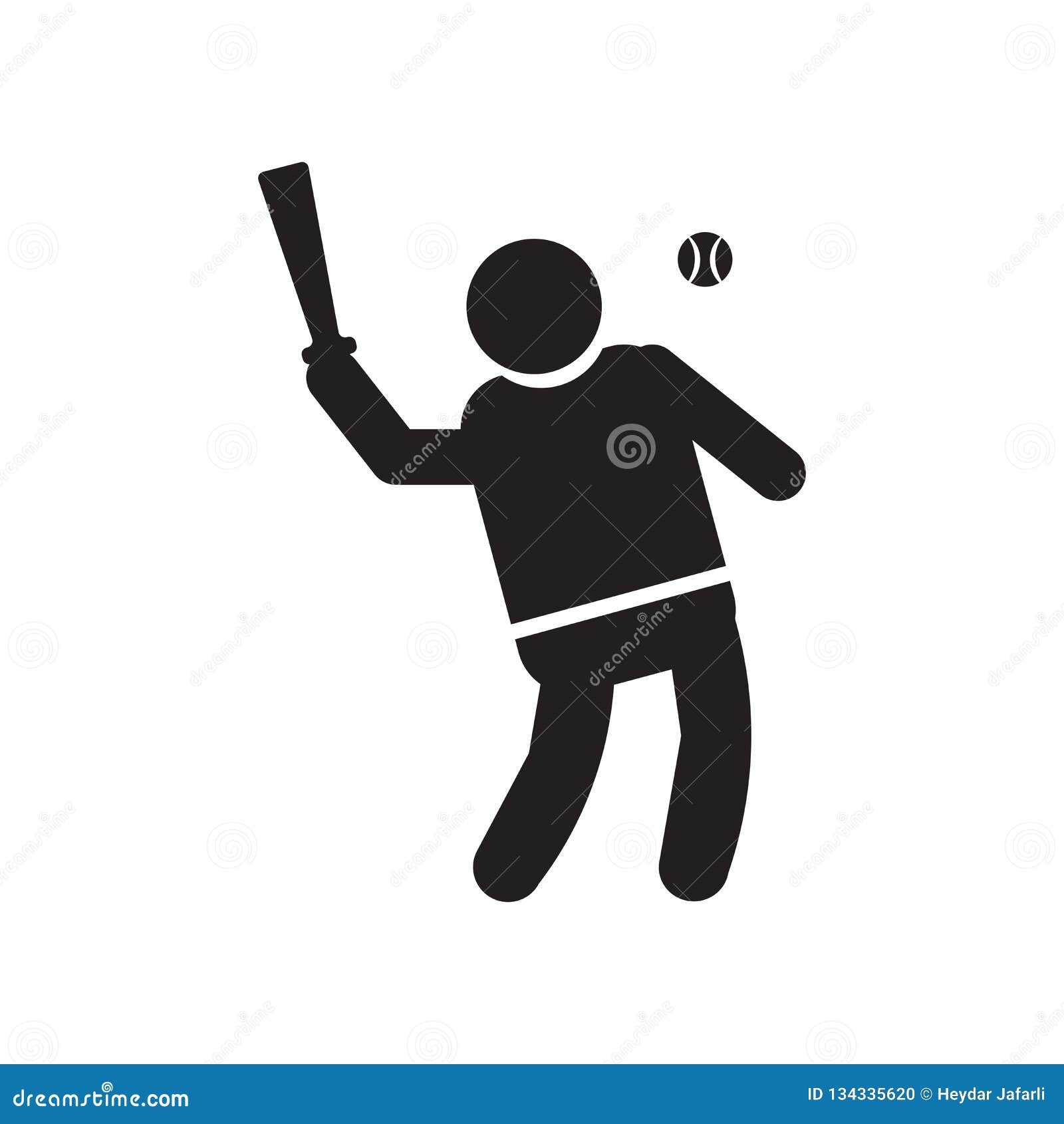 Baseball Player Icon Vector Sign and Symbol Isolated on White ...