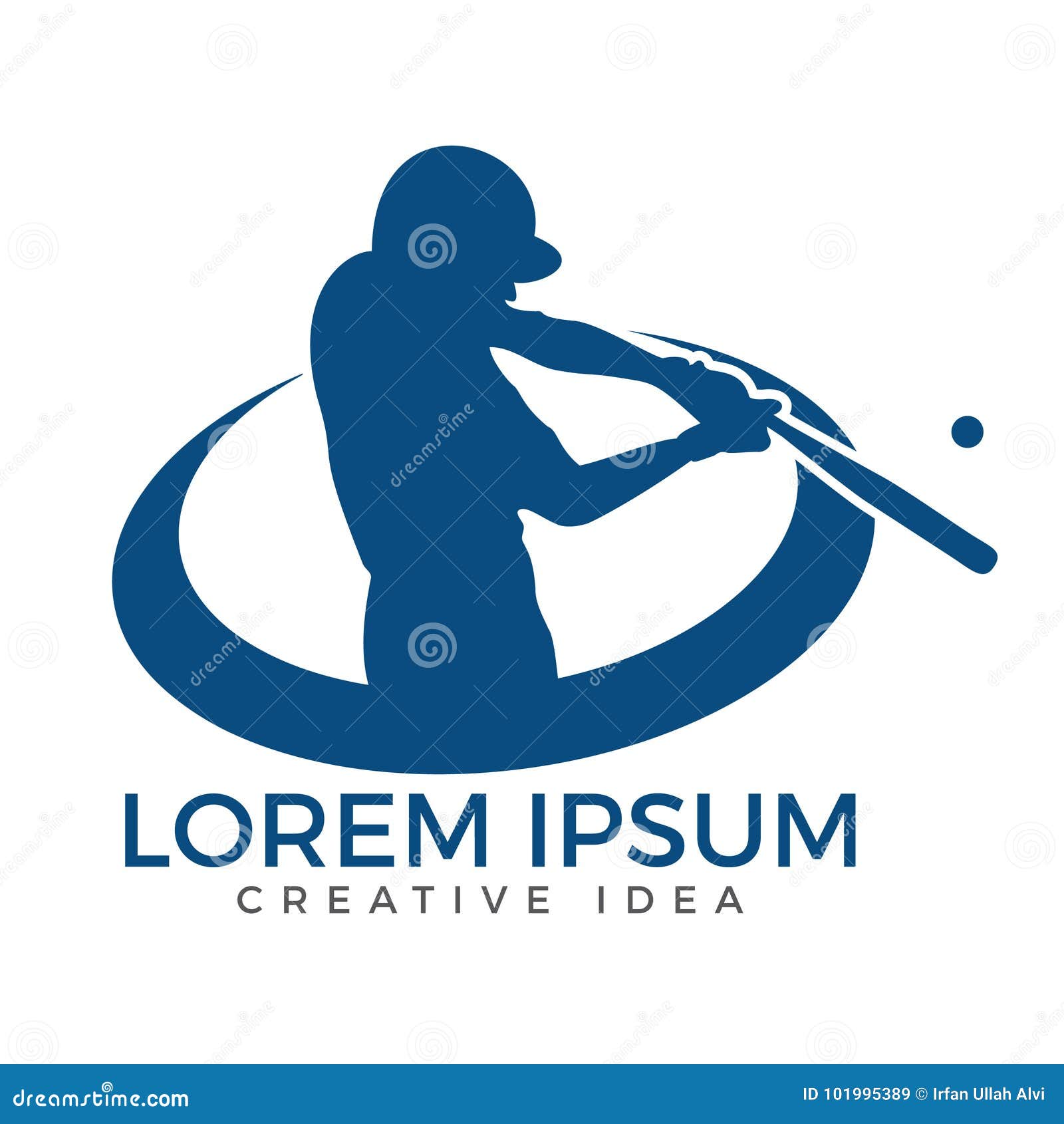 Baseball Player Logo Design. Stock Illustration - Illustration of ...