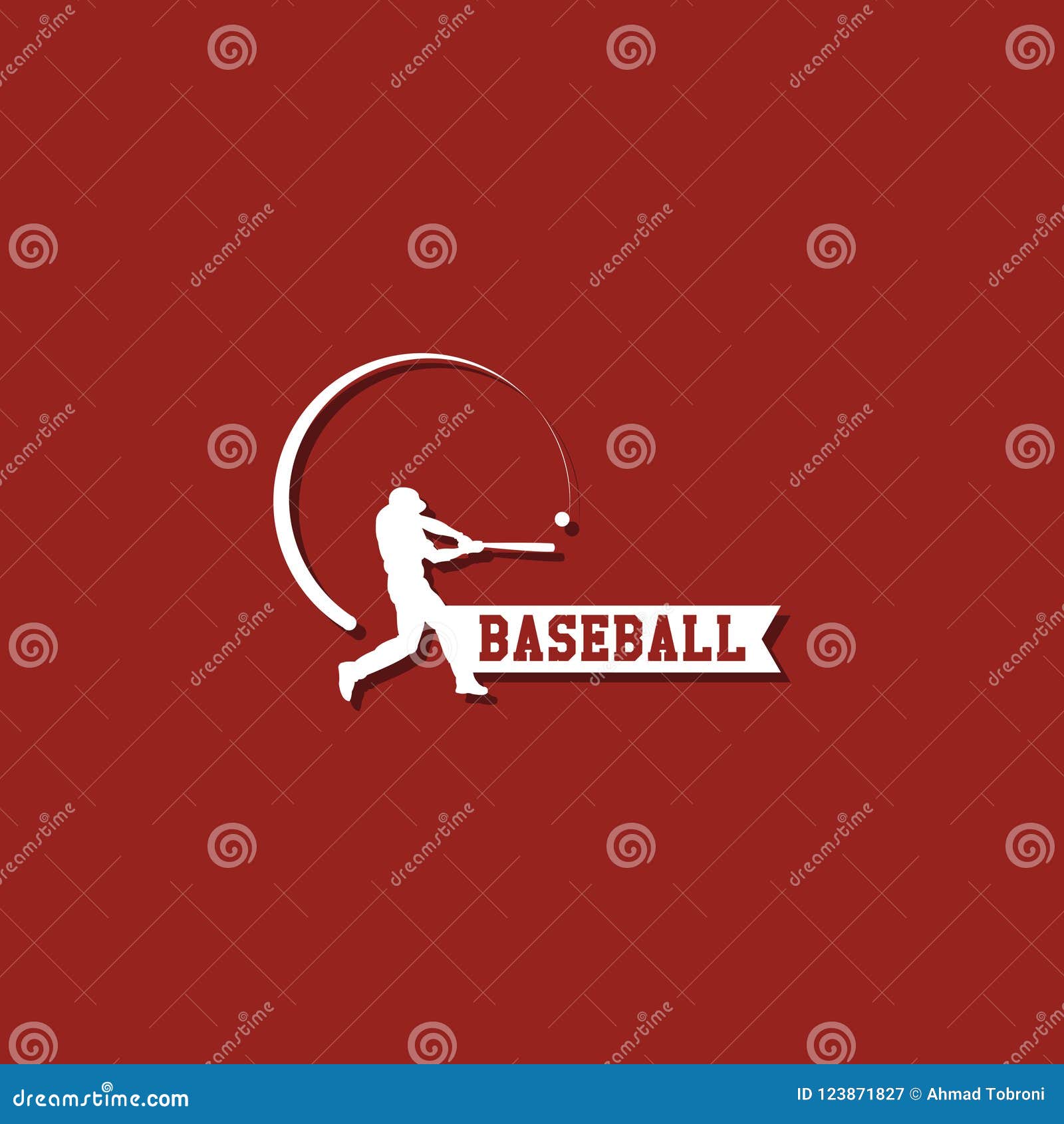 Baseball Player Logo Vector Template Design Stock Vector - Illustration ...