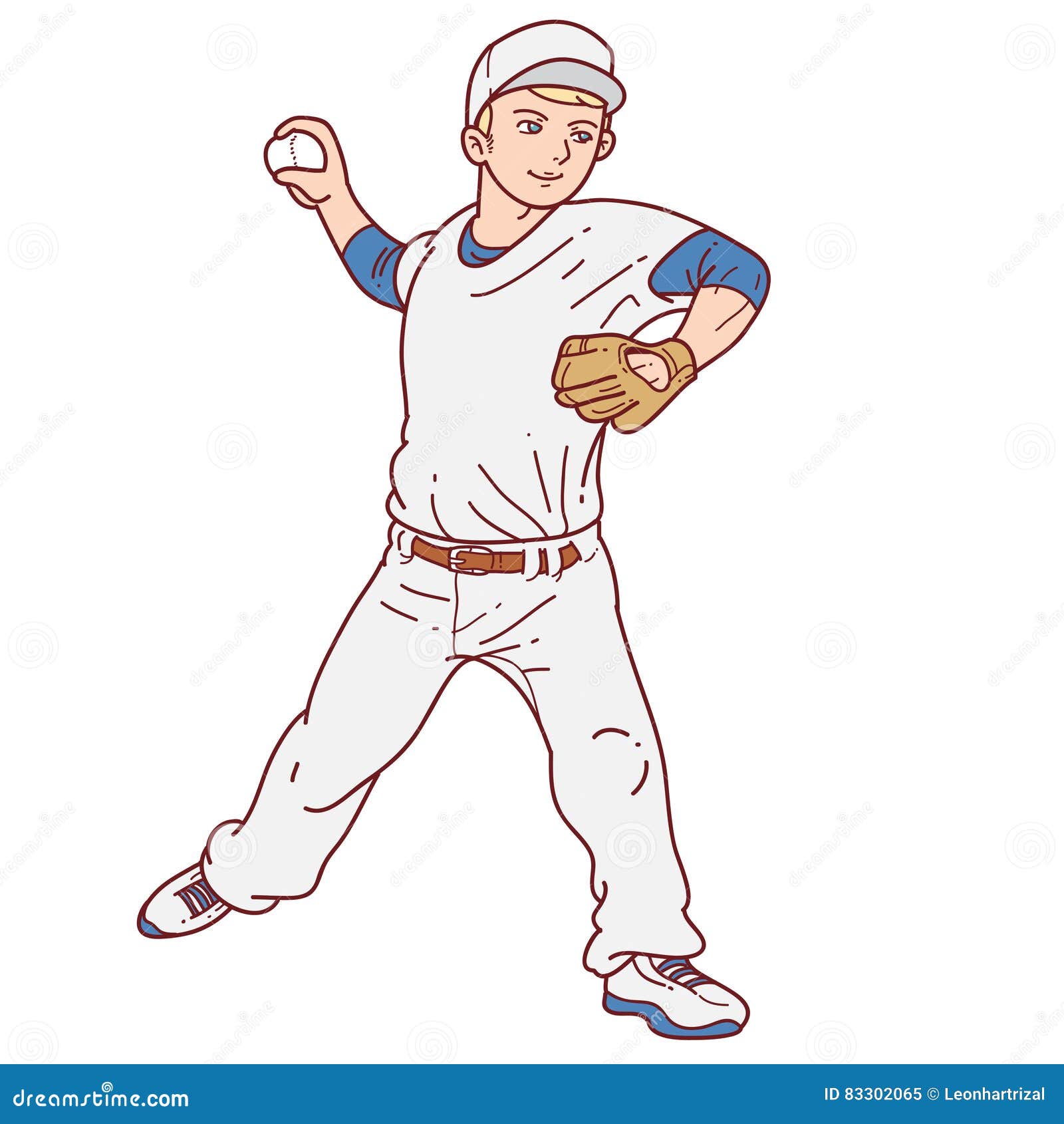 Baseball Player Pitcher Man Stock Vector - Illustration of challenge ...