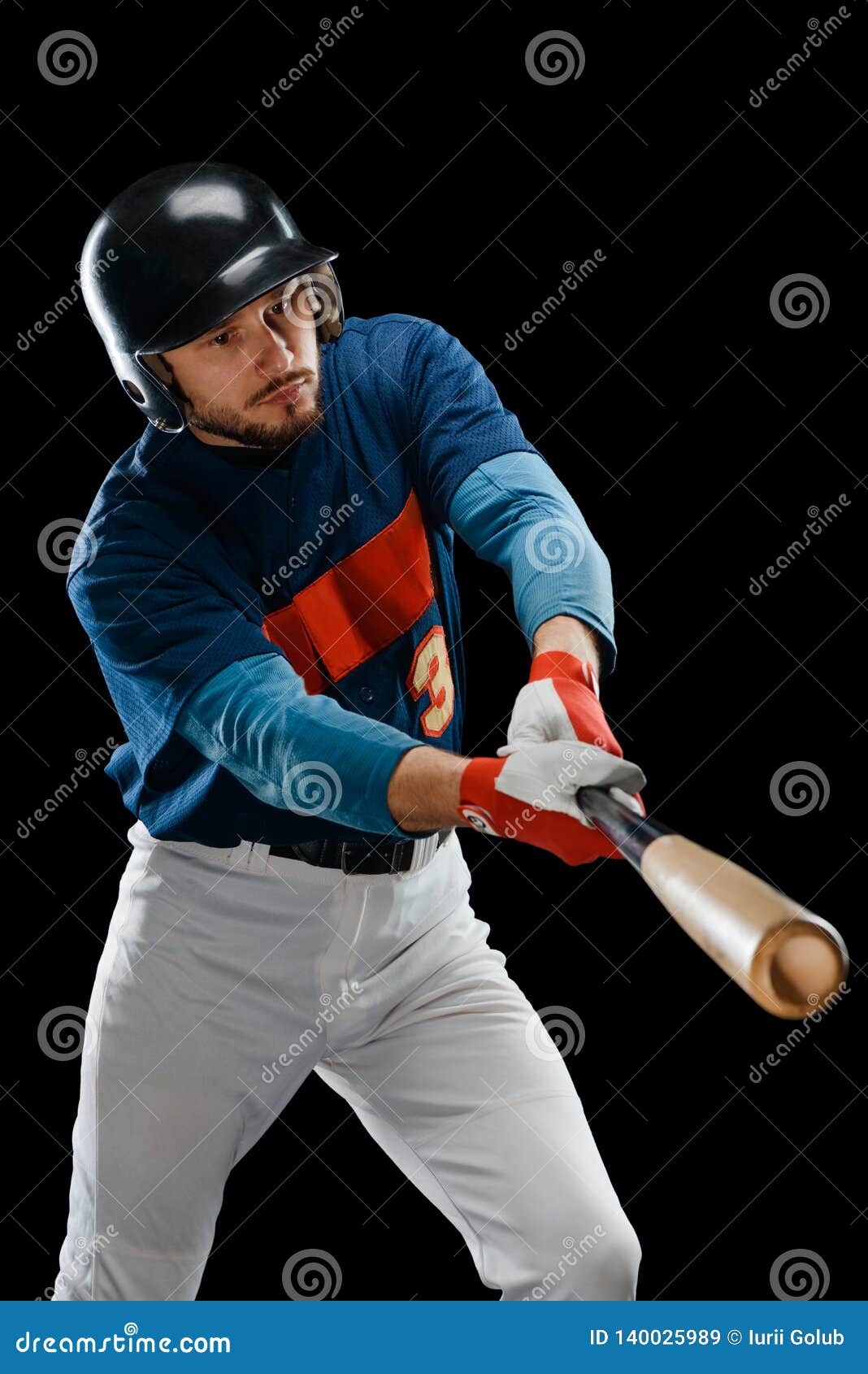Baseball Player Practicing a Hit Stock Image - Image of baseball, ball ...