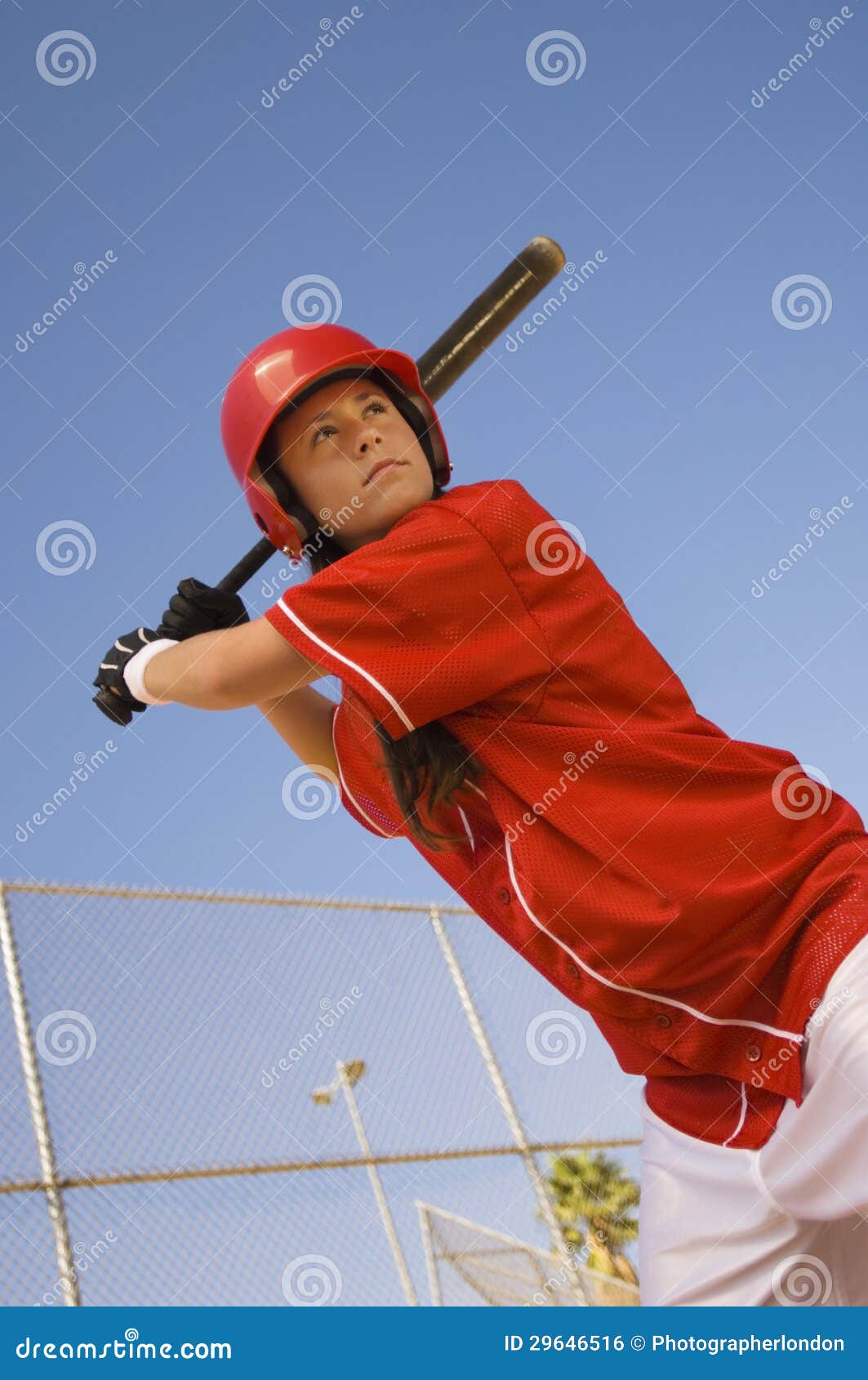 Baseball Player Ready for a Shot Stock Photo - Image of outdoors, hobby ...