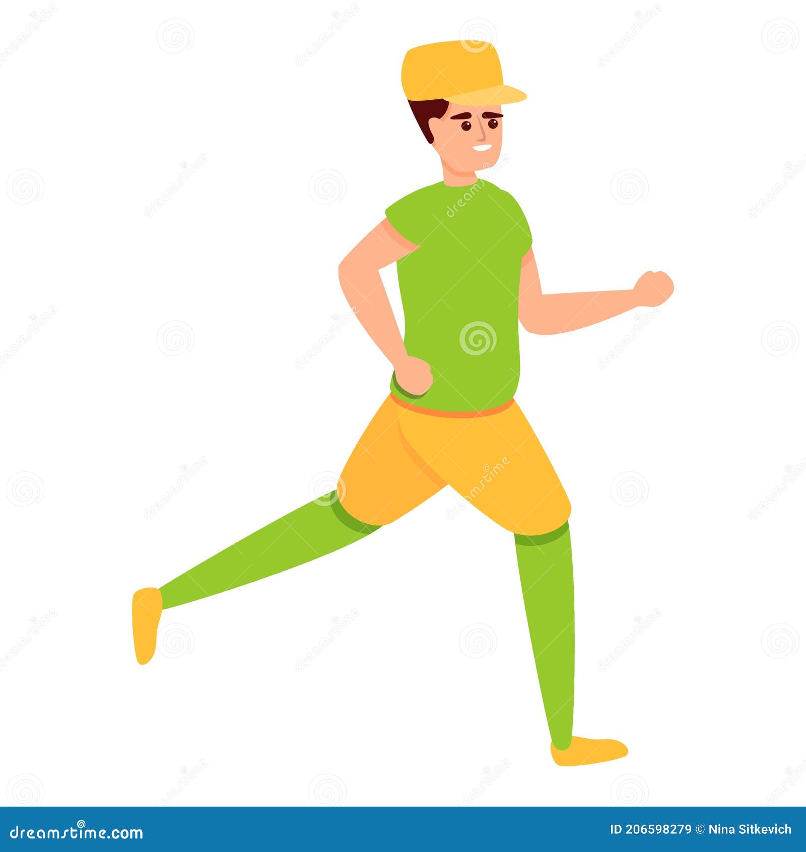 Baseball Player Run Icon, Cartoon Style Stock Illustration ...