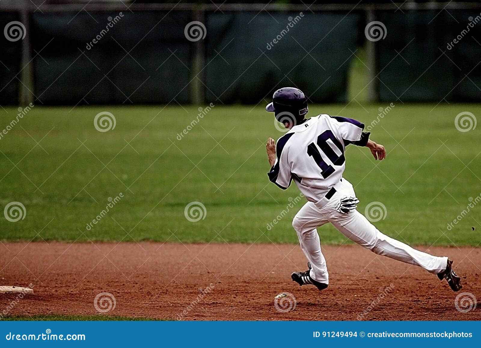 Baseball Player Running On Court Picture. Image: 91249494