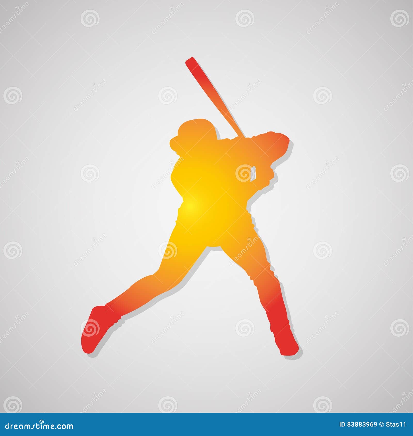 Baseball On Orange Splattered Banner Cartoon Vector | CartoonDealer.com #11284801
