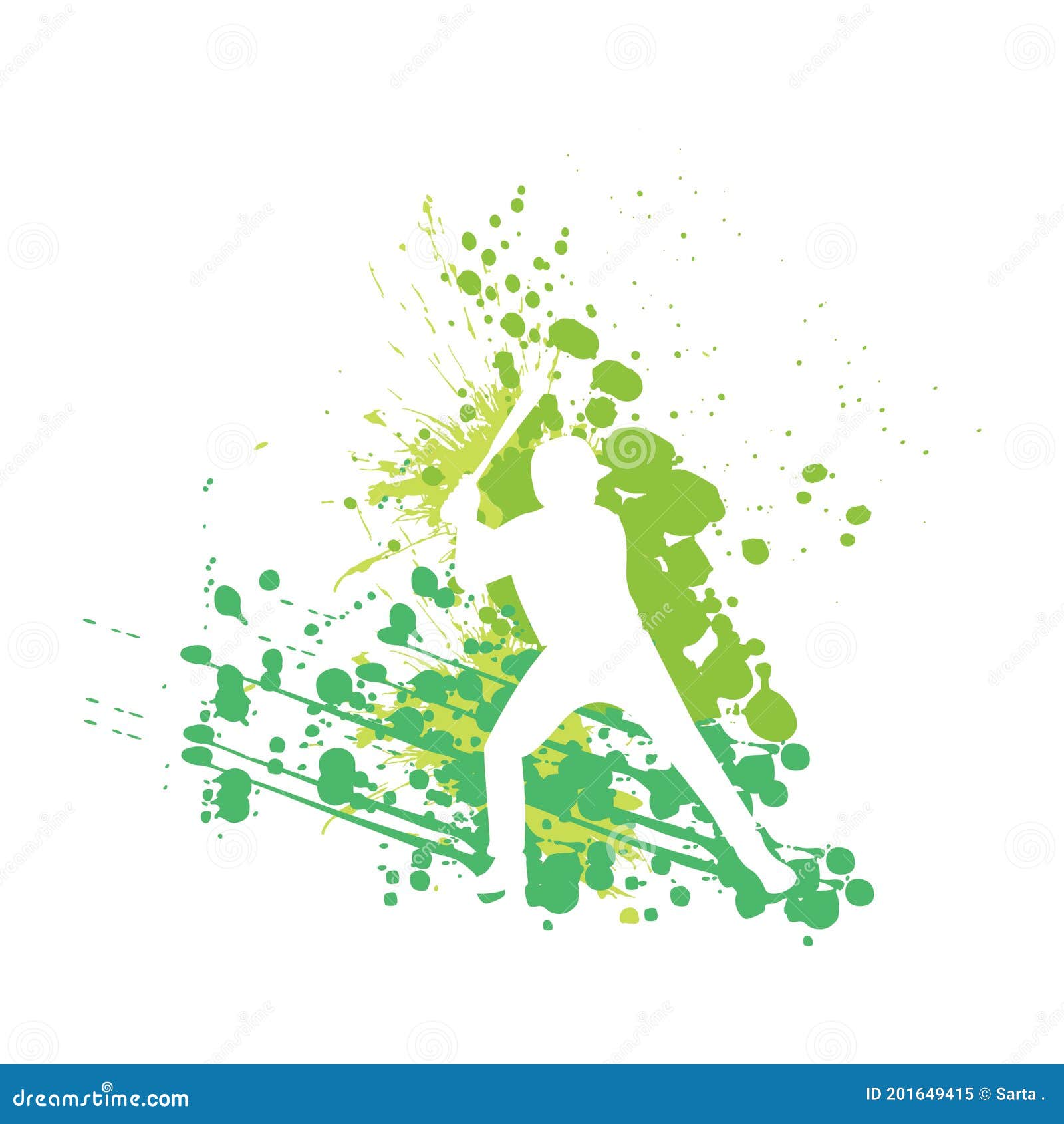 Baseball Player Silhouette with Splatter Effect Vector Stock Vector ...