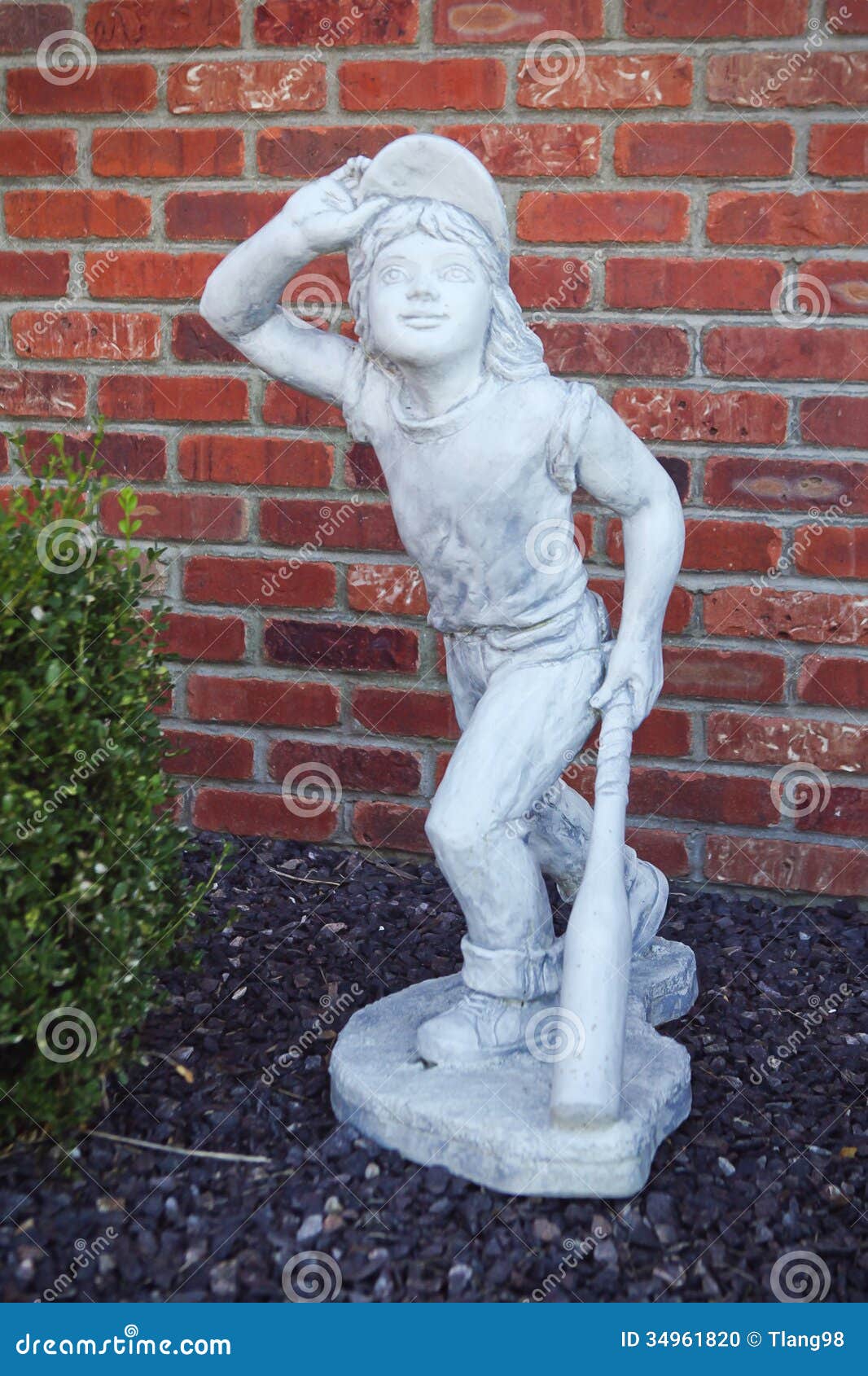 Baseball player statue stock photo. Image of statue, gone - 34961820