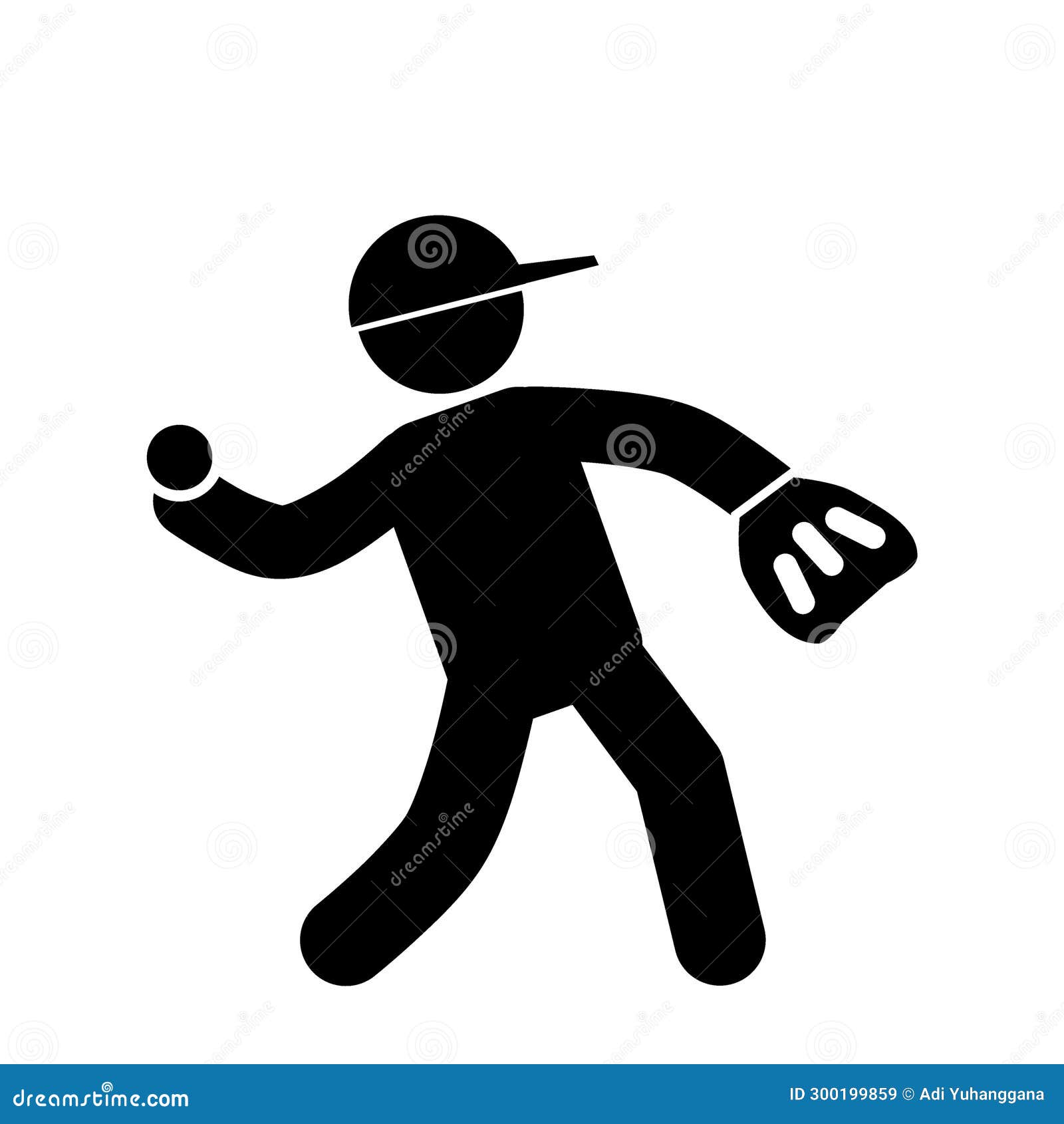 Baseball Player Stickfigure Illustration Stock Vector - Illustration of ...