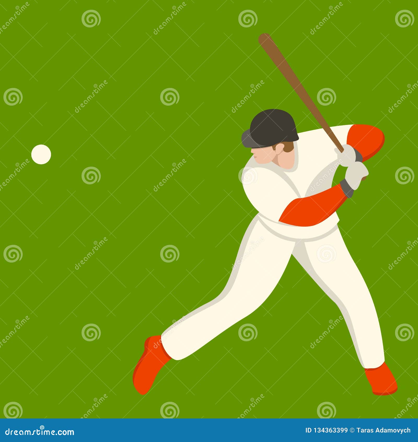 Baseball Player, Vector Illustration , Flat Style Stock Vector ...
