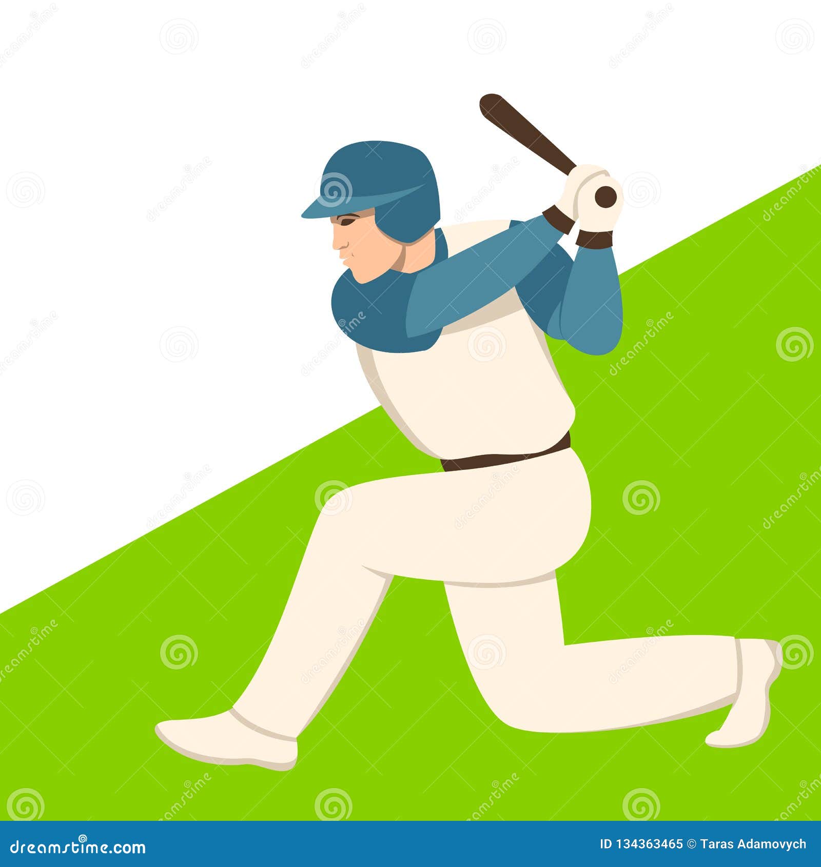 Baseball Player, Vector Illustration , Flat Style Stock Vector ...