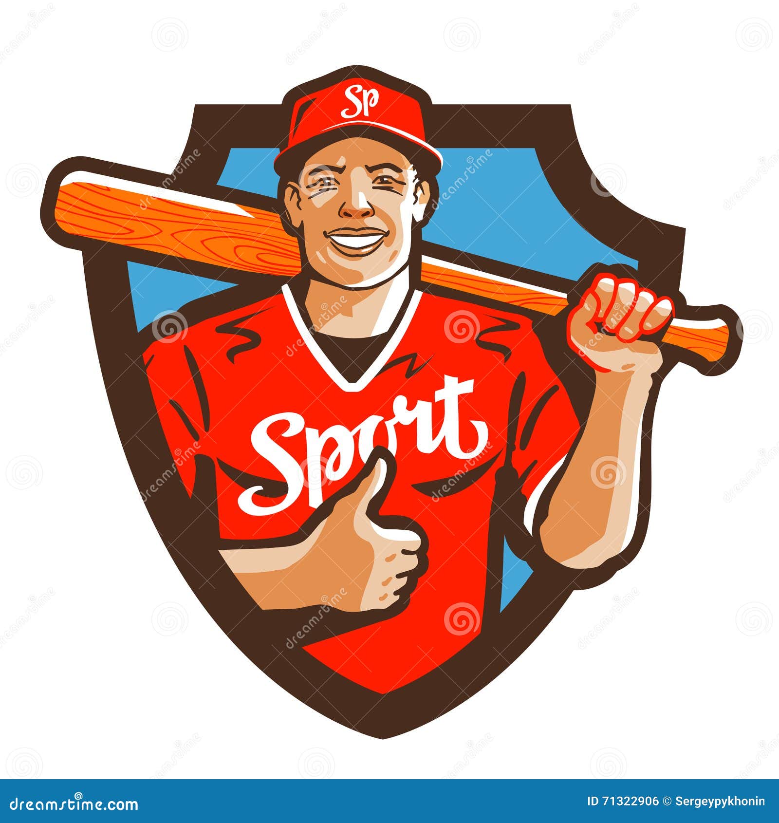 Baseball Player Vector Logo. Sport, Mascot Icon Stock Vector ...