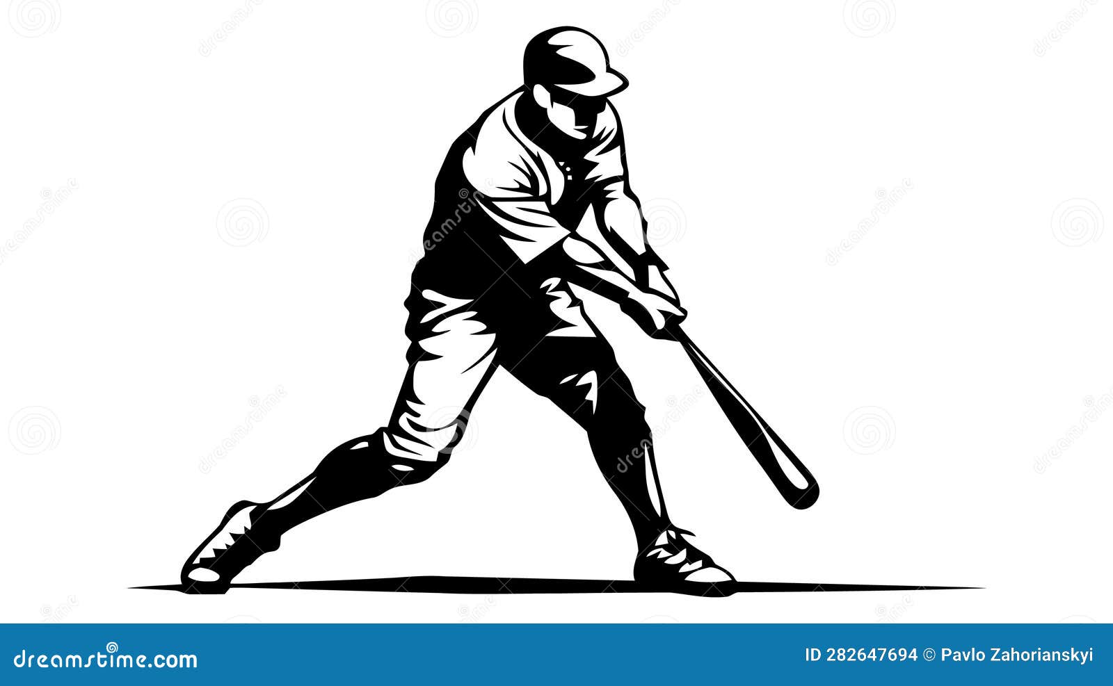 Baseball Player Vector Silhouette. Isolated Batter Icon Stock Vector ...