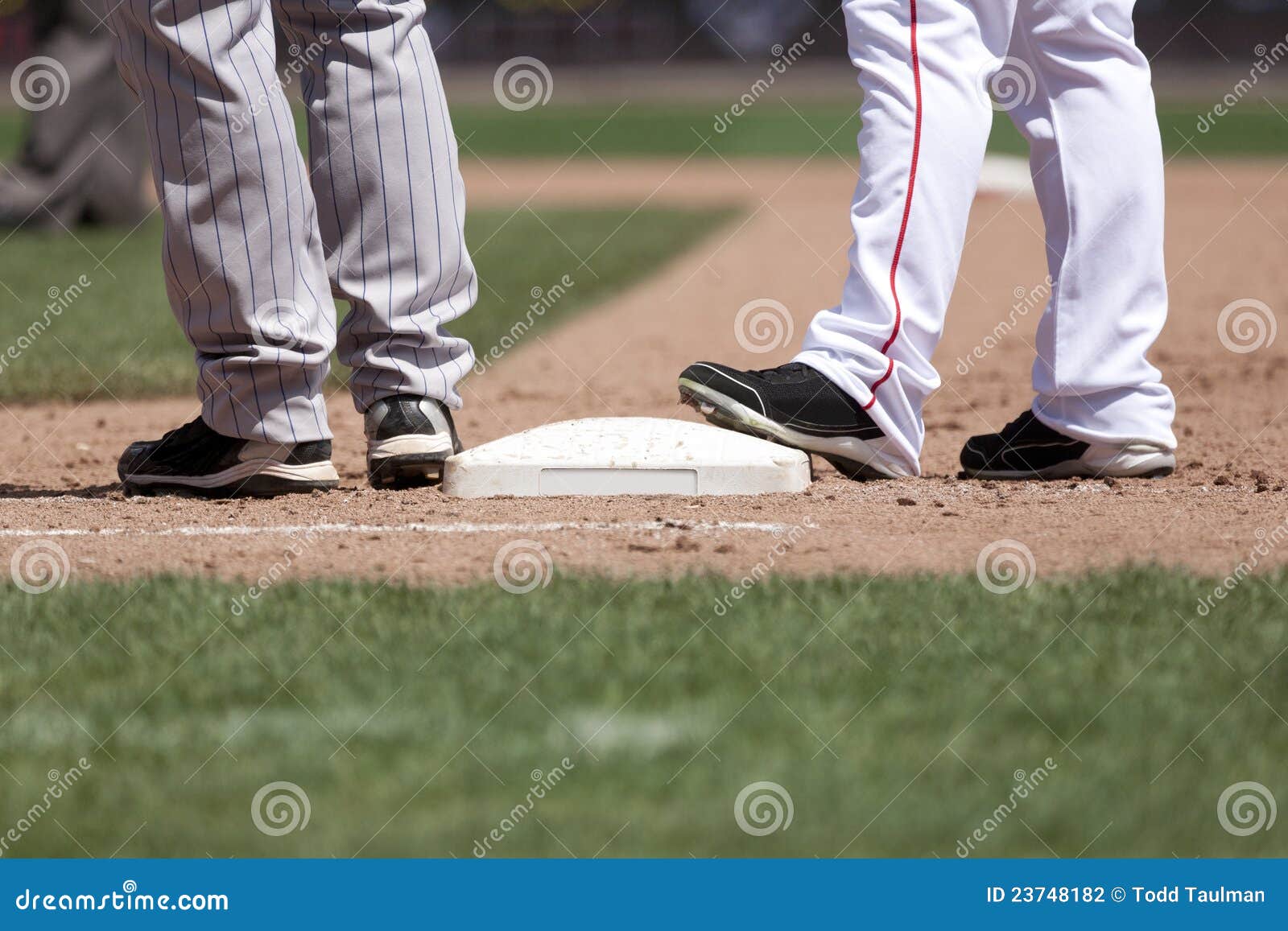 Baseball Players and Base stock photo. Image of game - 23748182