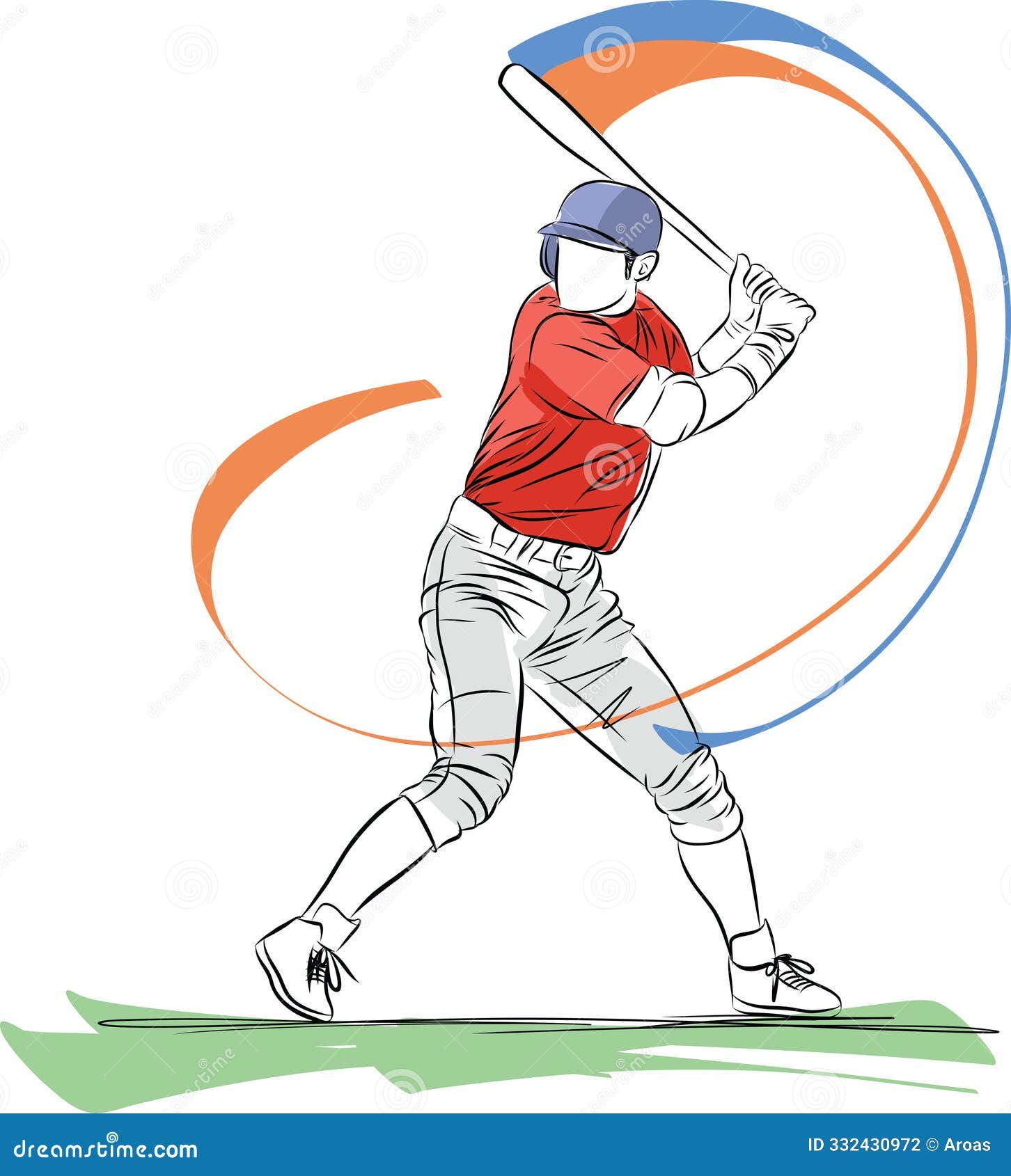 Baseball Players in Dynamic Action in Action Stock Vector ...