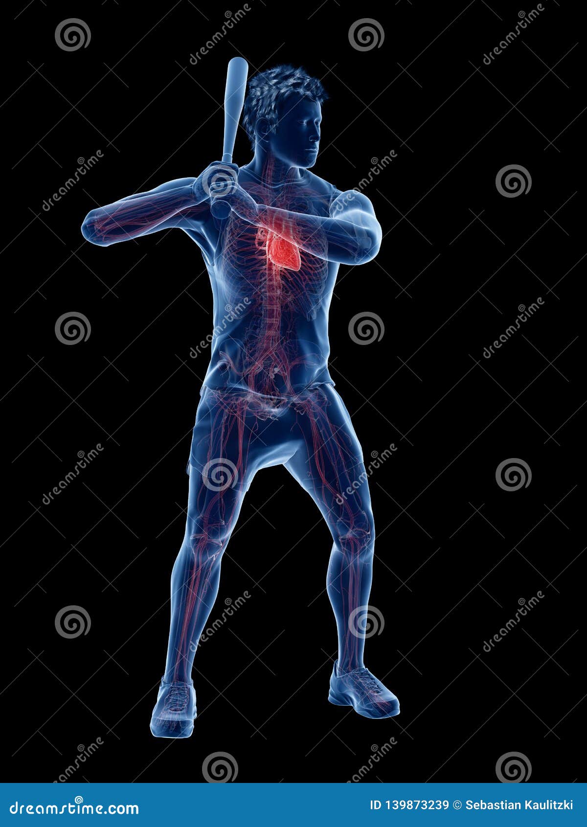 A baseball players heart stock illustration. Illustration of male ...