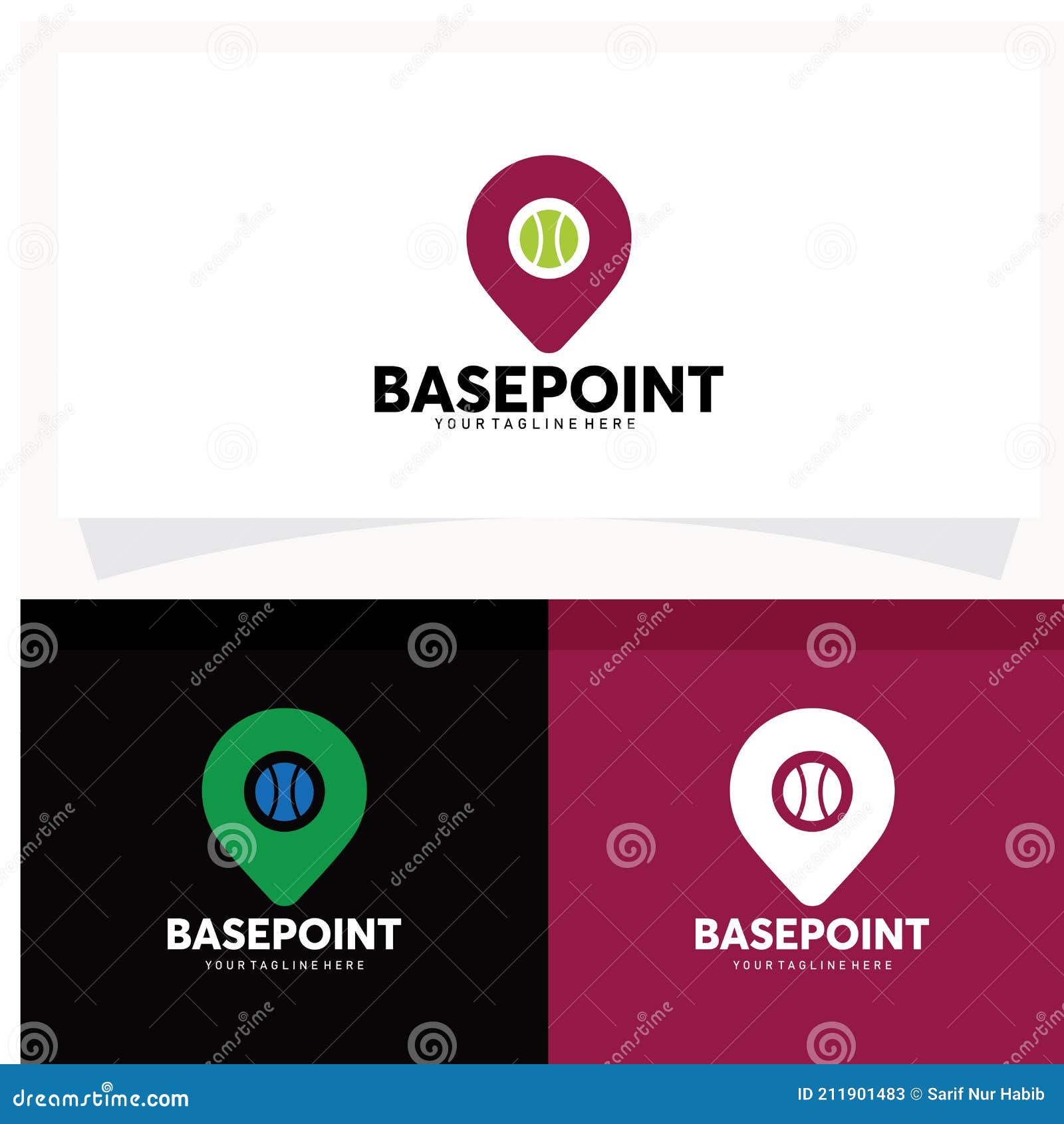 Baseball Point Logo Design Template Stock Vector - Illustration of ...