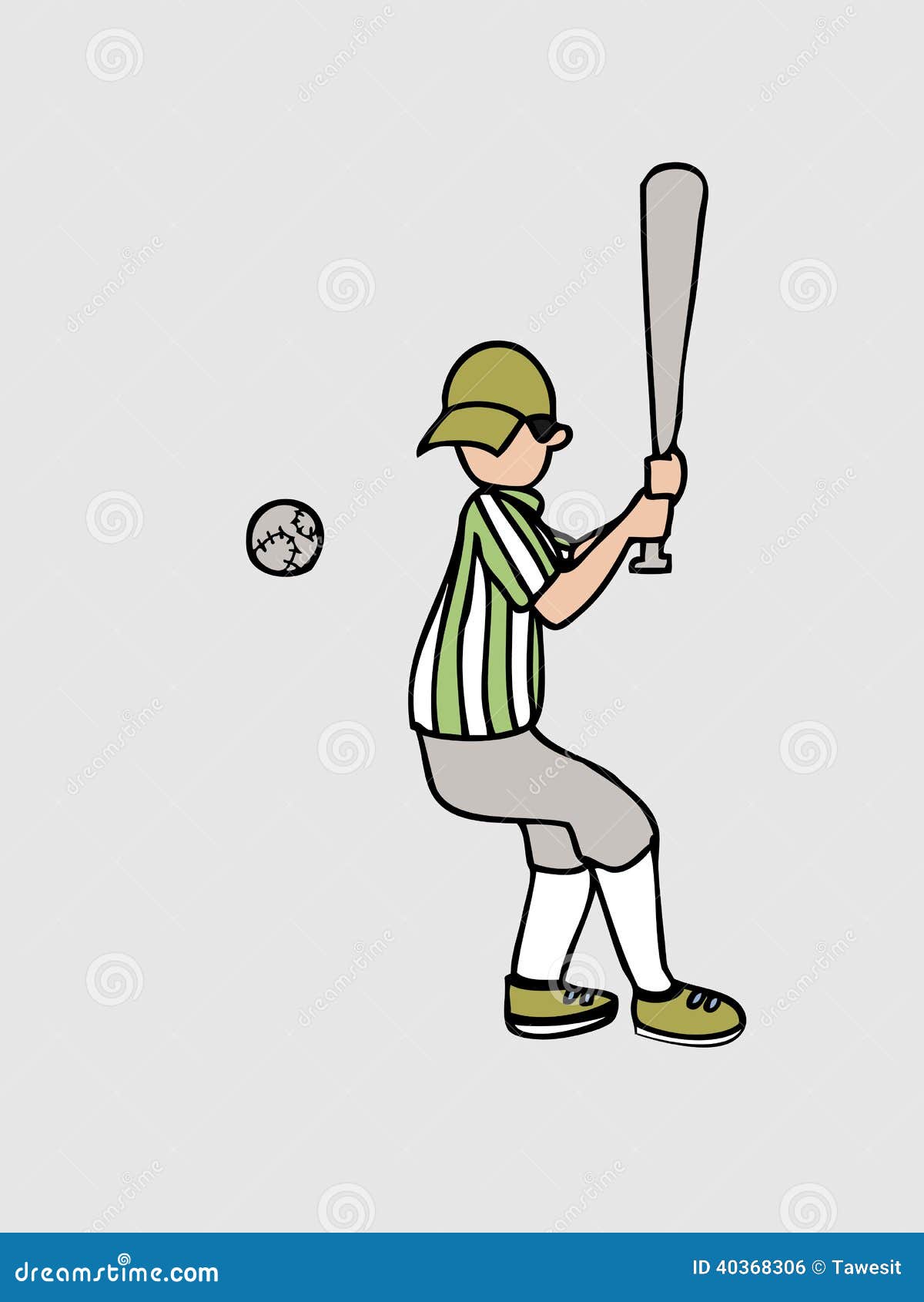 Baseball putter stock vector. Illustration of hits, sports - 40368306