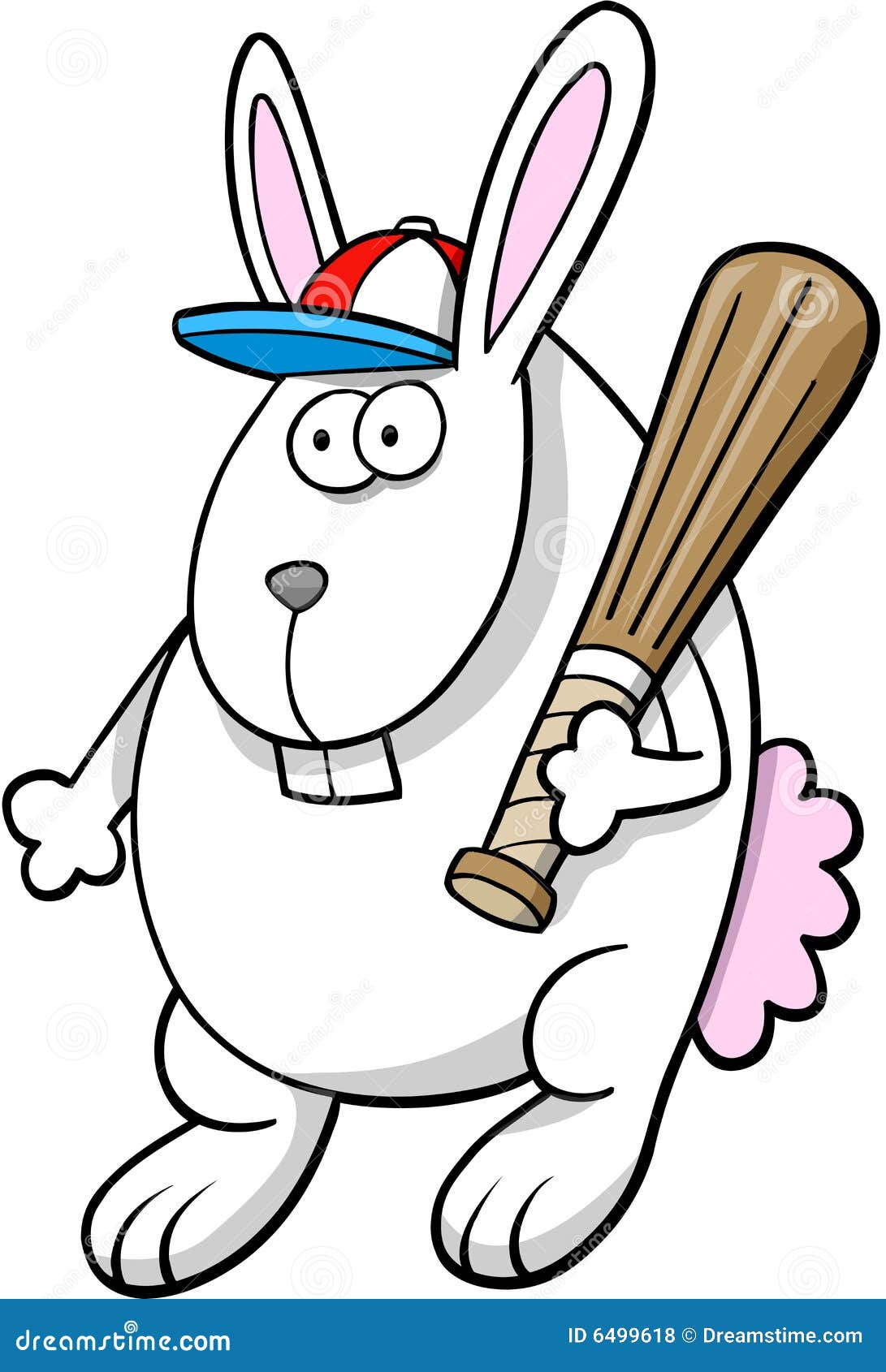 Baseball Rabbit Vector stock vector. Illustration of pastel - 6499618