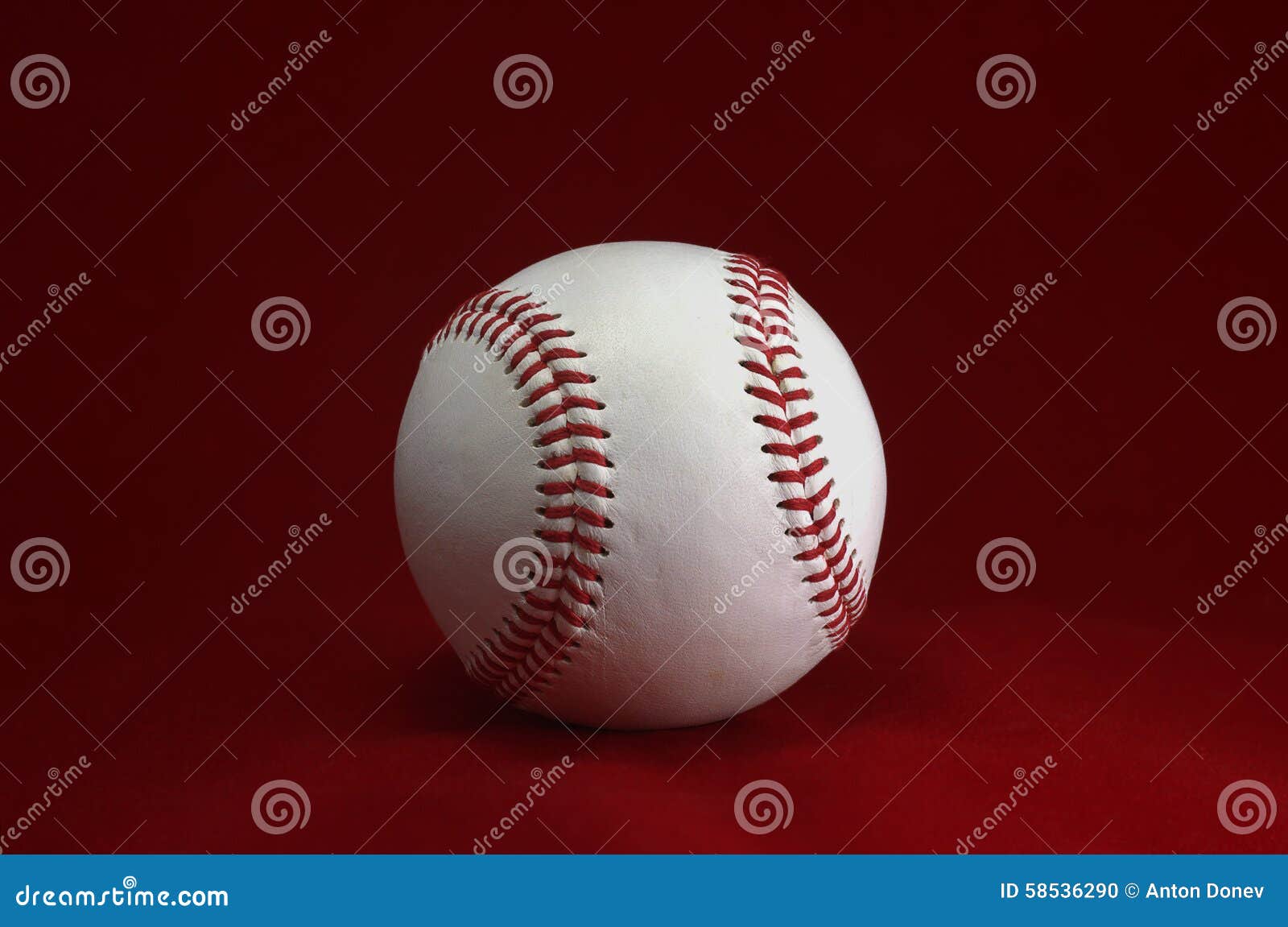 Baseball on a Red Background Stock Photo - Image of isolated, closeup ...