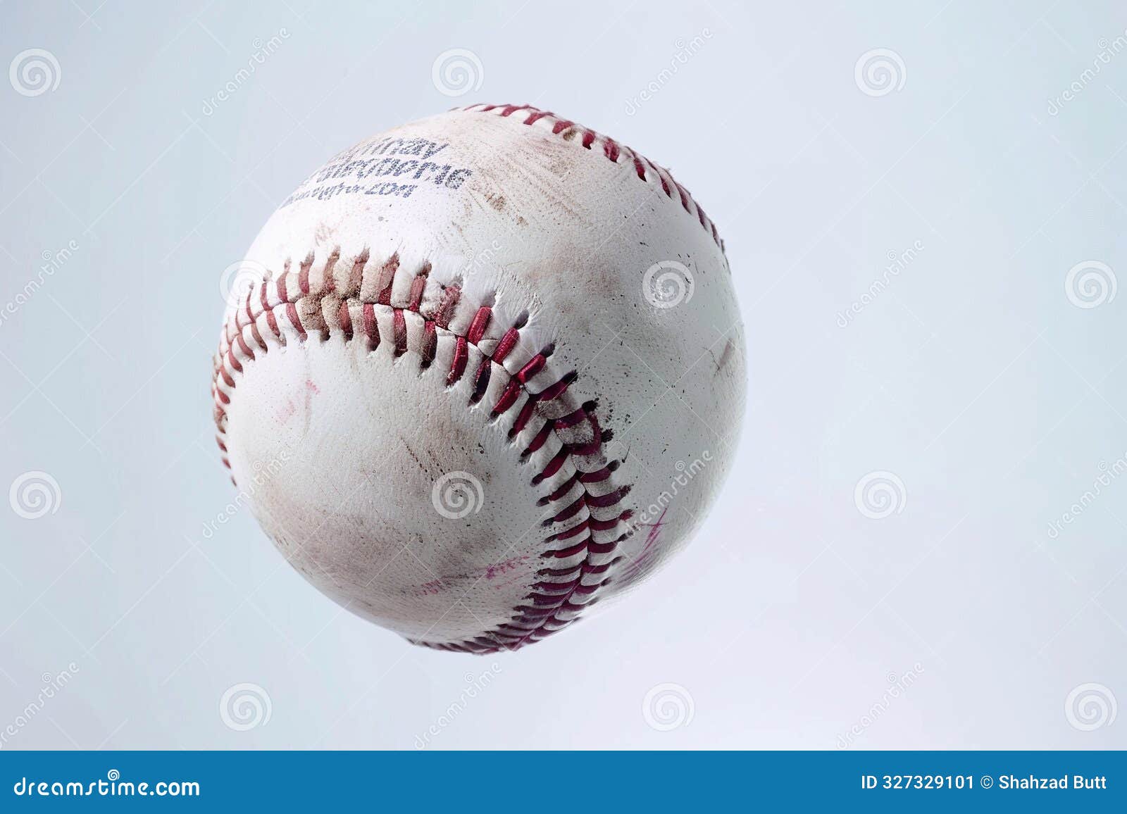 Baseball with Red Stitches Image Isolated on Solid Background Stock ...