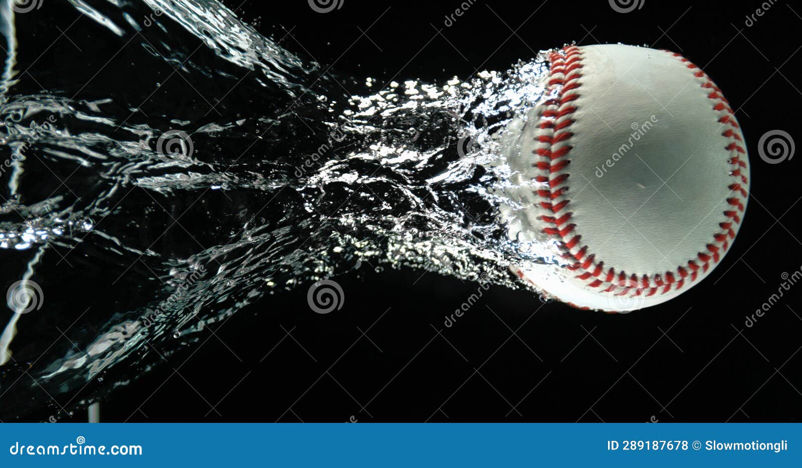 Baseball S Ball Falling into Water Against White Background Stock Photo ...