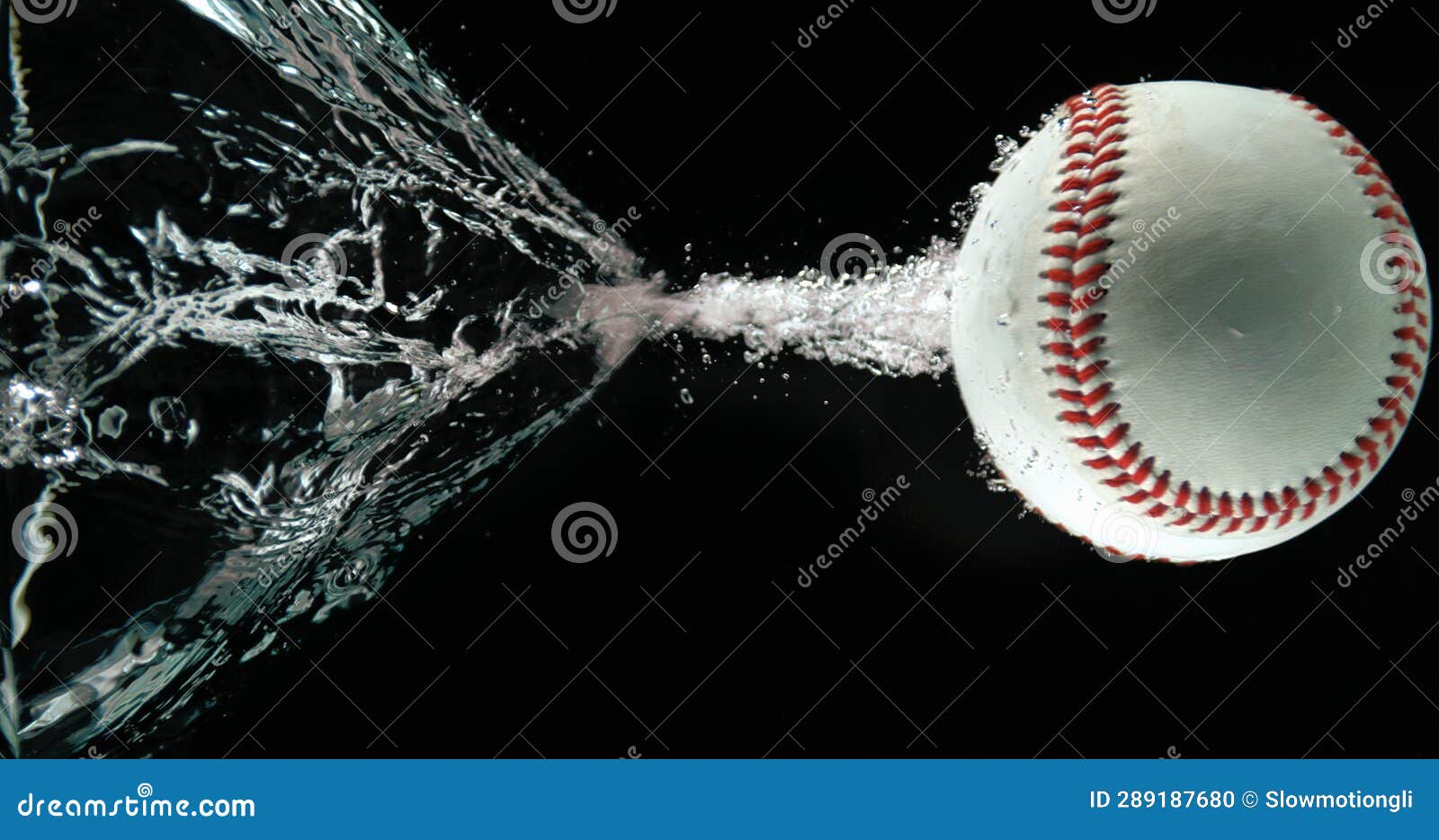 Baseball S Ball Falling into Water Against White Background Stock Photo ...
