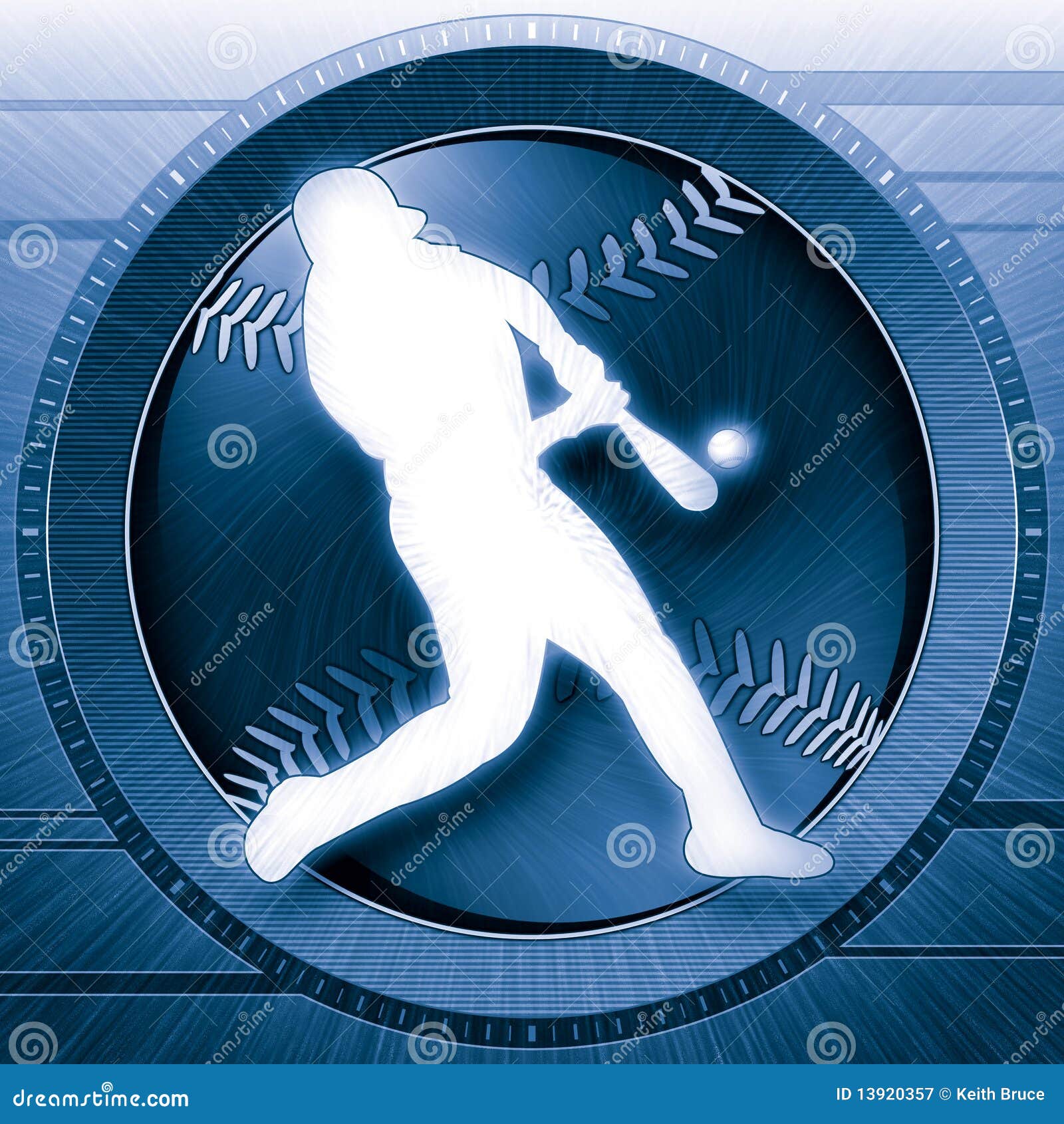 Baseball Science Blue stock illustration. Illustration of double - 13920357