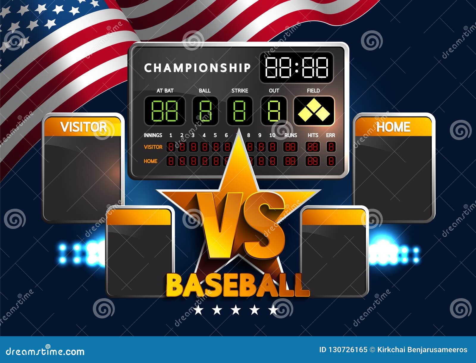 Baseball Scoreboard stock vector. Illustration of dirt - 130726165