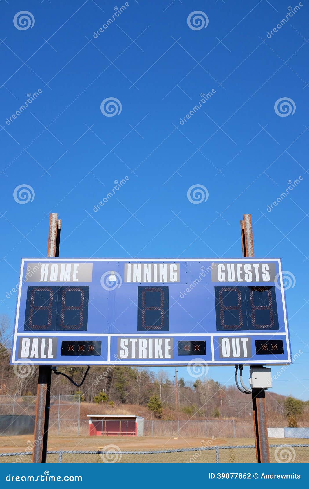 Baseball Scoreboard stock photo. Image of summer, recreation - 39077862