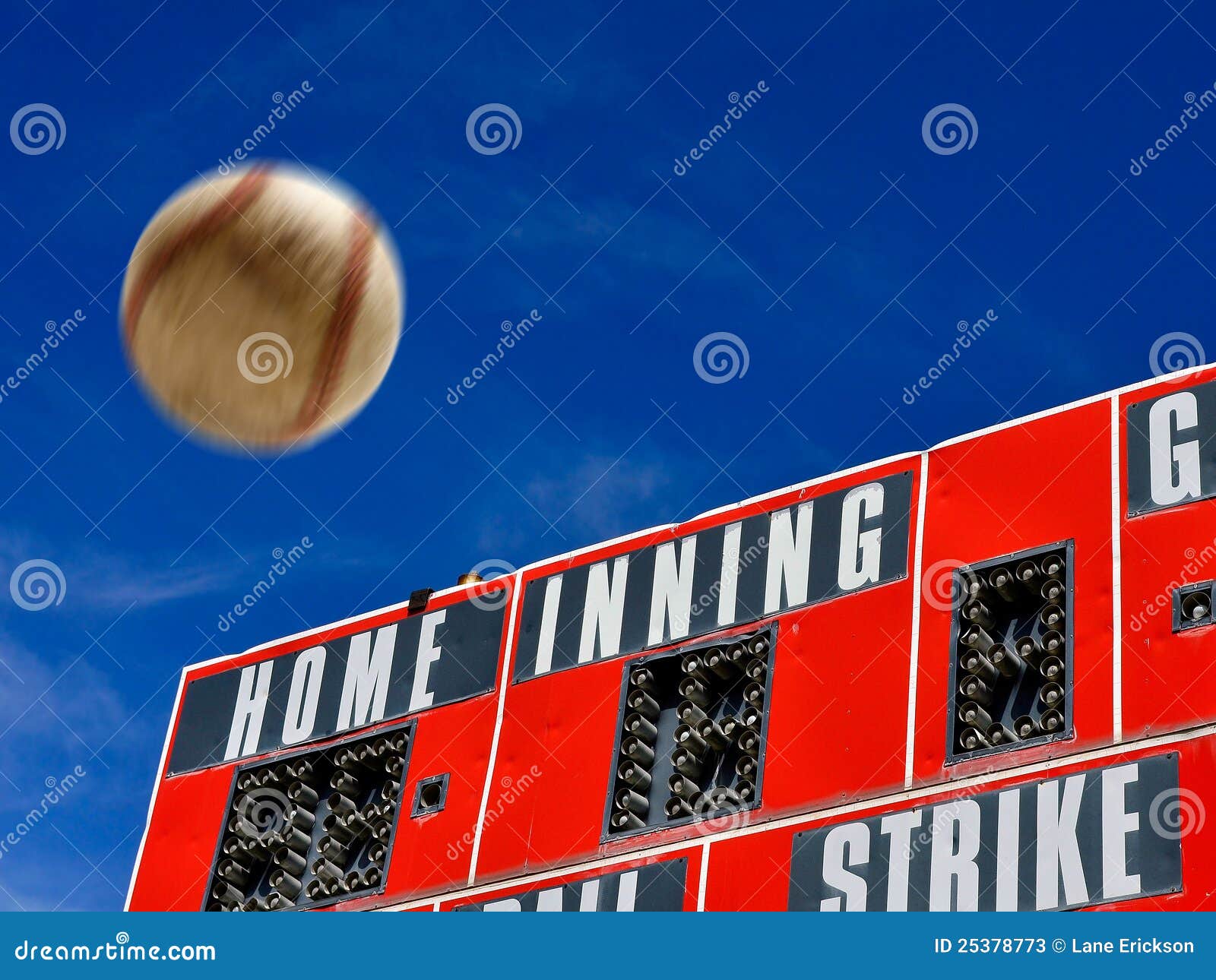 Baseball Scoreboard with Homerun Stock Image - Image of game, home ...