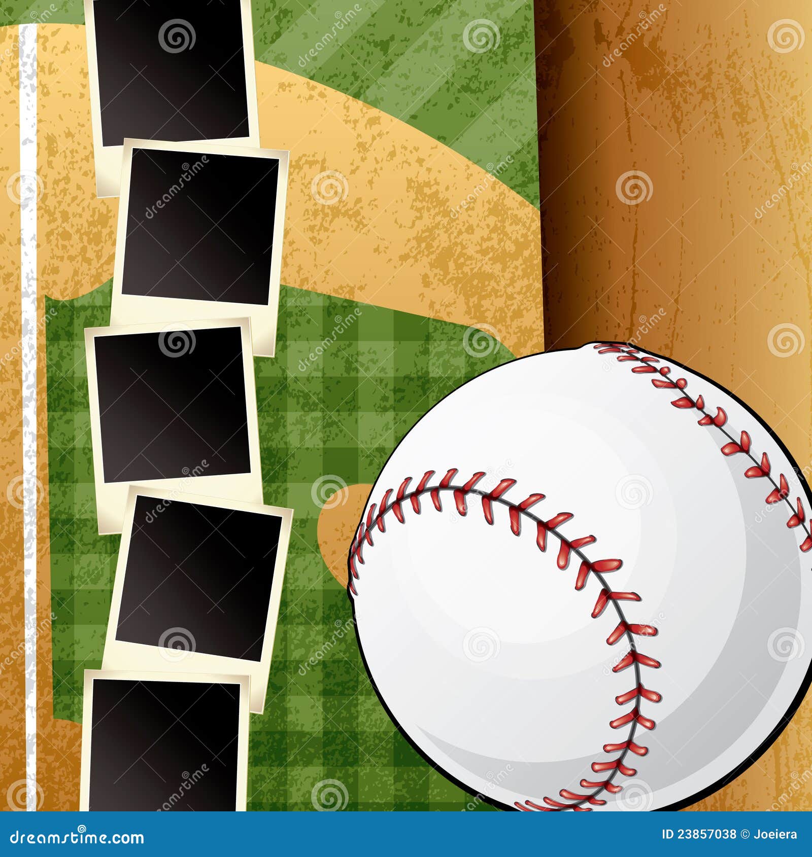 Baseball Scrapbook Template Stock Vector - Illustration of grunge, card ...