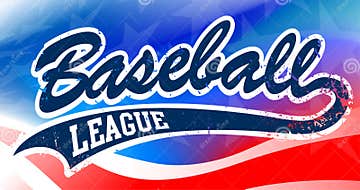 Baseball Script on an American Flag Background Stock Vector ...