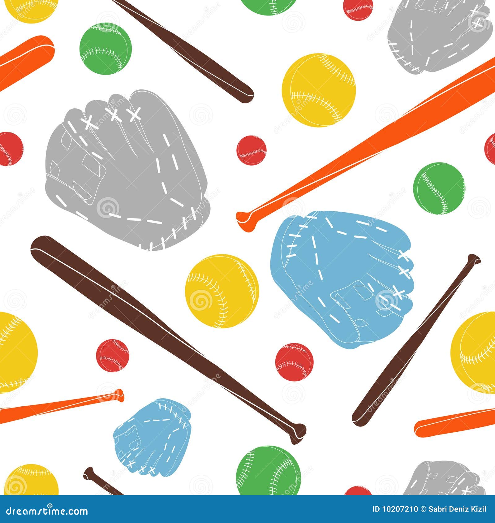 Baseball seamless pattern stock vector. Illustration of ball - 10207210