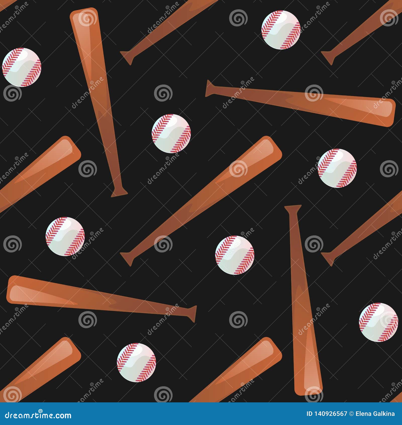 Baseball seamless pattern stock vector. Illustration of professional ...