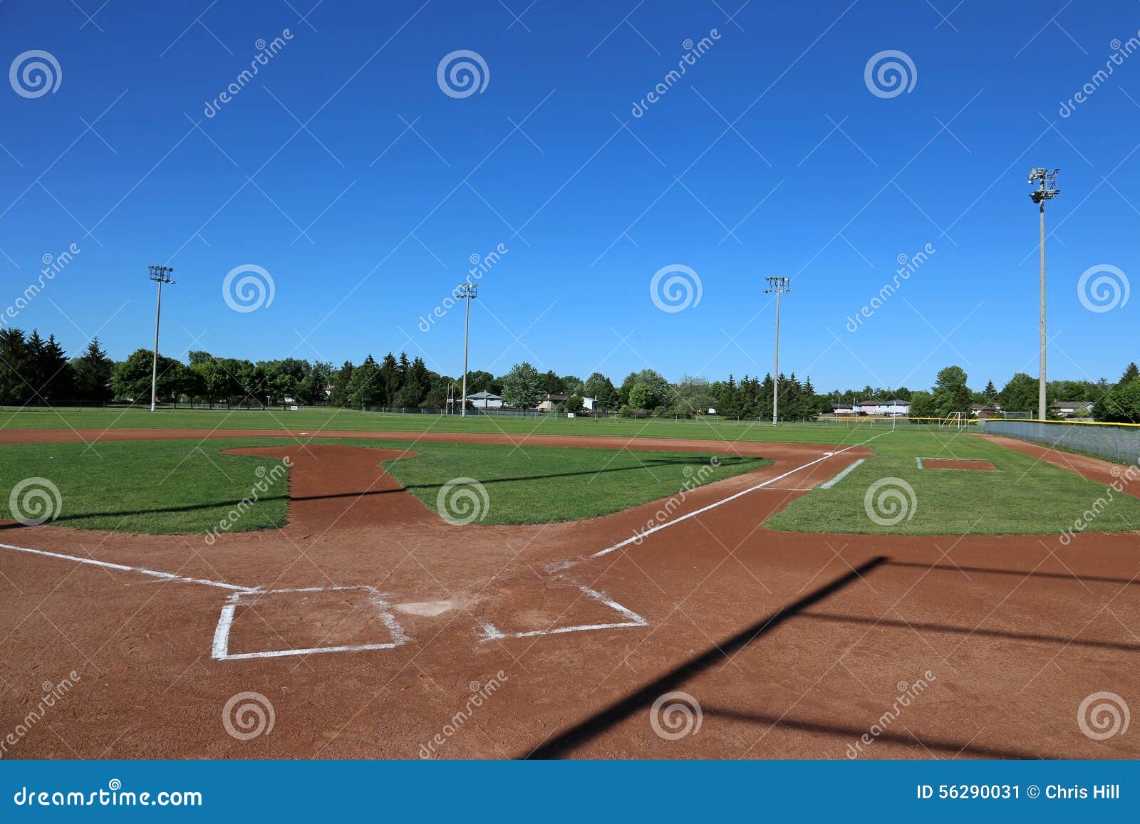 Baseball Shadows stock image. Image of angle, plate, ball - 56290031