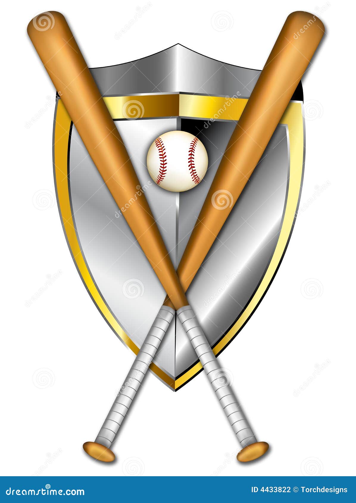 Baseball Shield Illustration Stock Illustration - Illustration of cloth ...