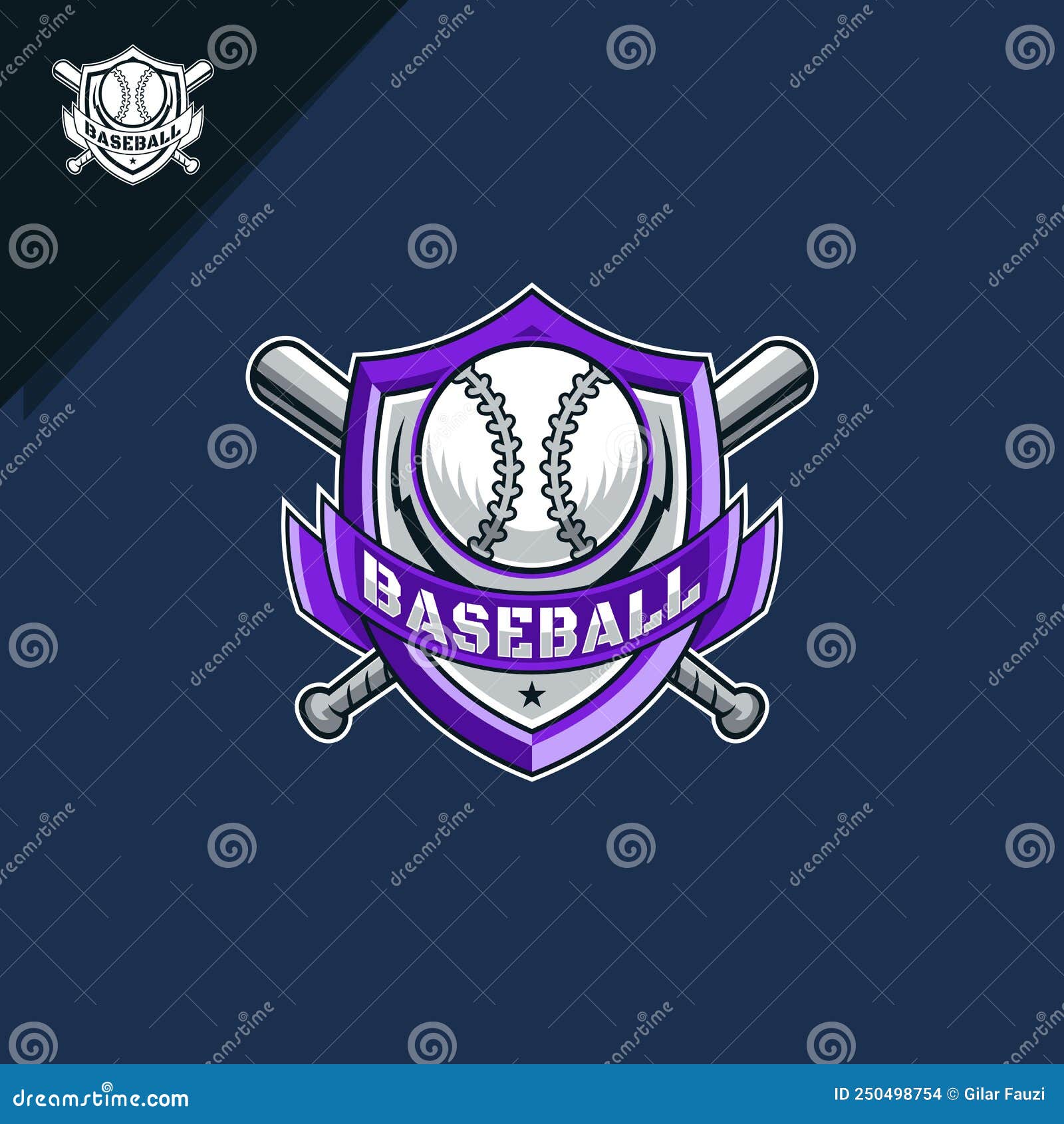 Baseball logo emblem stock vector. Illustration of graphic - 250498754