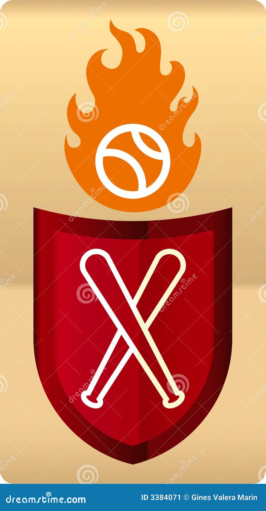Baseball shield (vector) stock vector. Illustration of team - 3384071