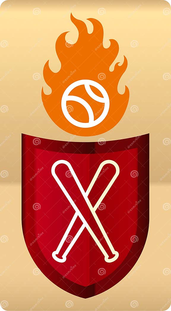 Baseball shield (vector) stock vector. Illustration of team - 3384071