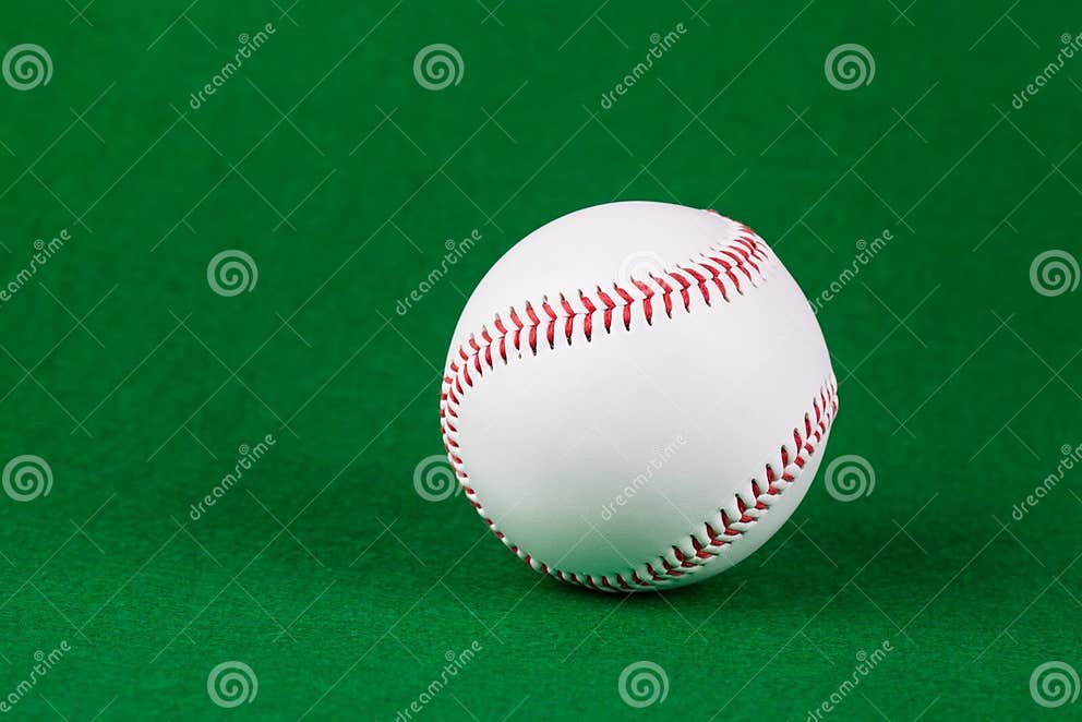 Baseball Softball on Green Background Stock Photo - Image of player ...