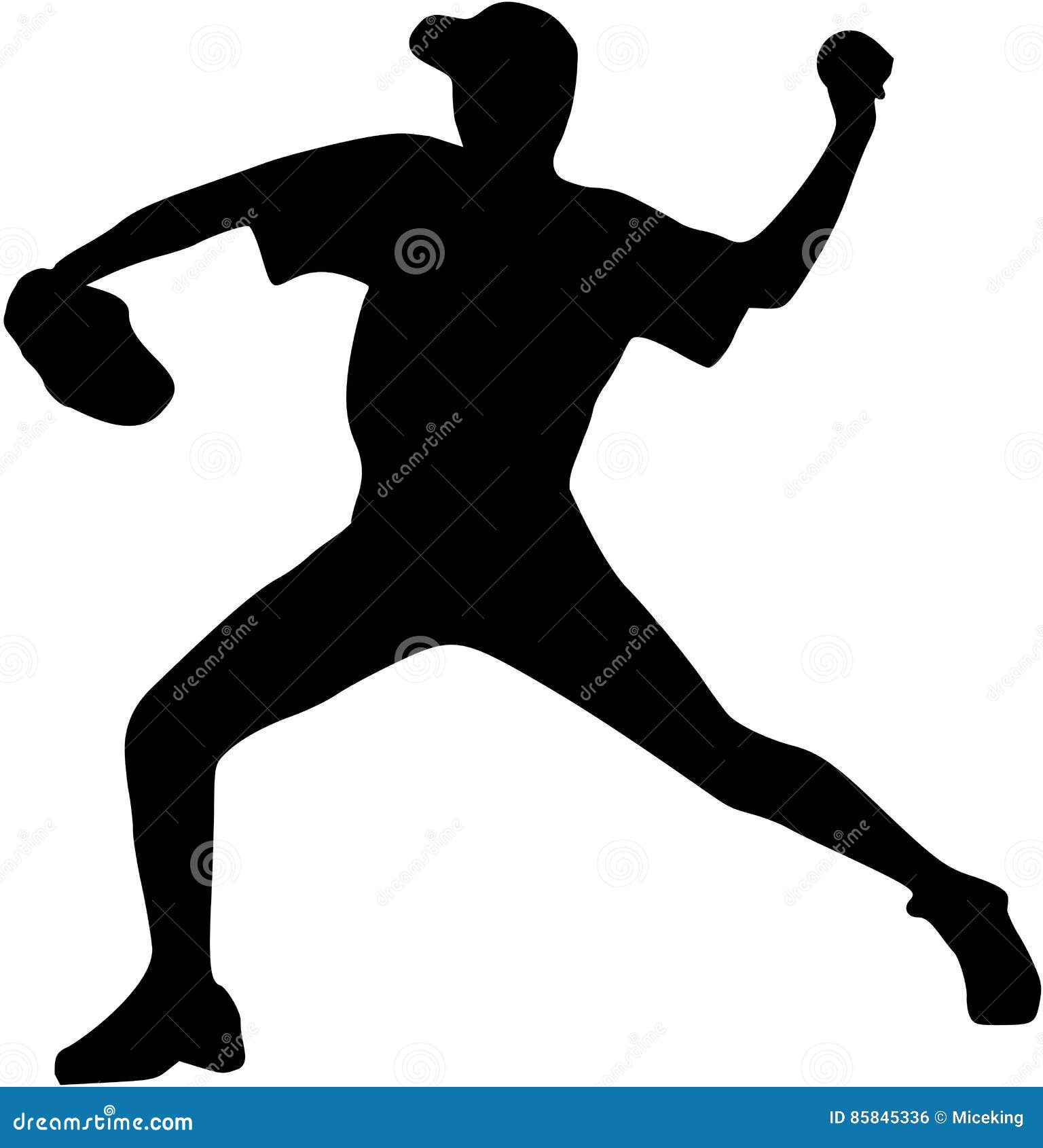 Baseball-Spieler-Werfer vektor abbildung. Illustration von abbildung - 85845336