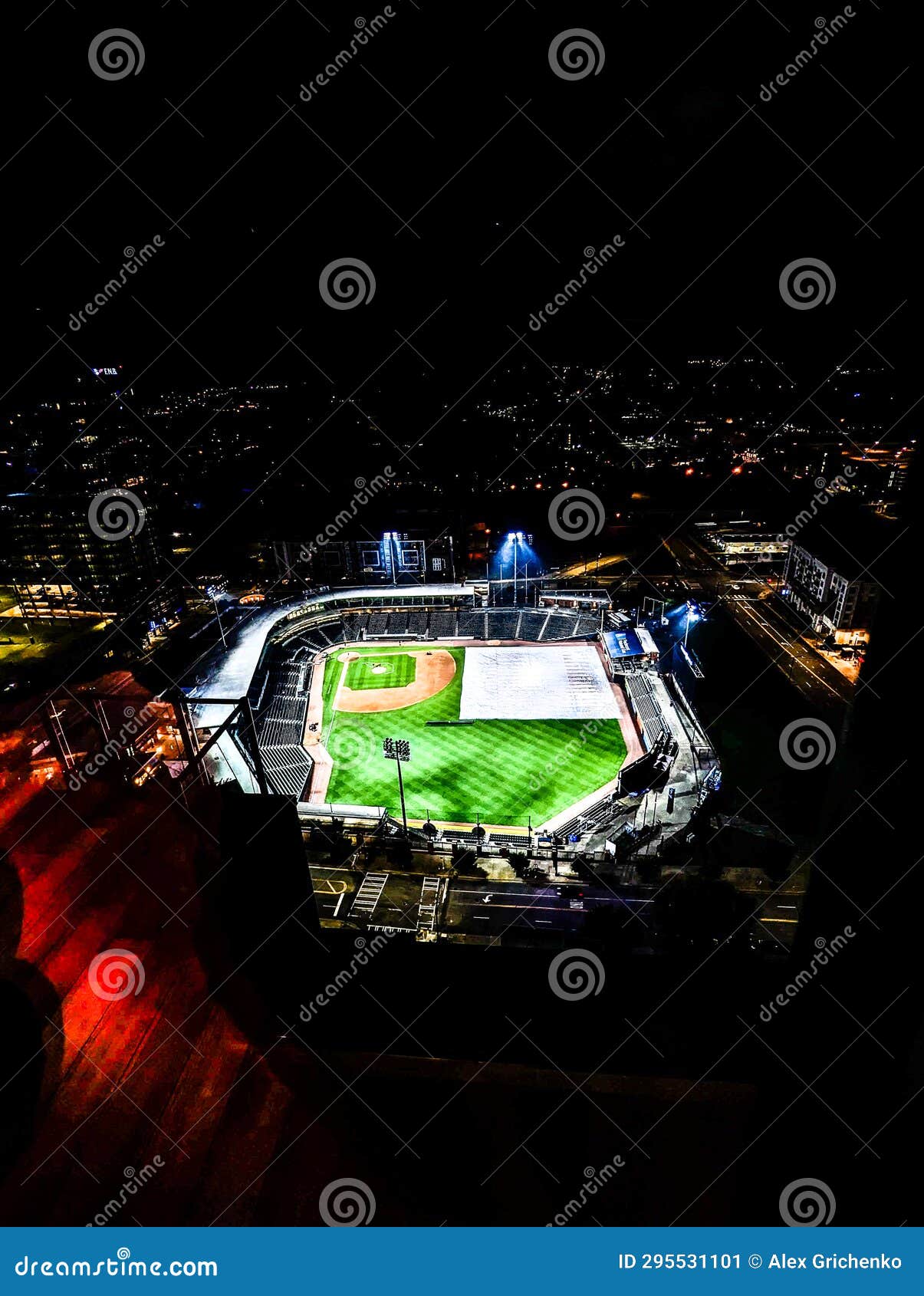 Baseball Stadium Arena Aerial from Above View Stock Image - Image of ...