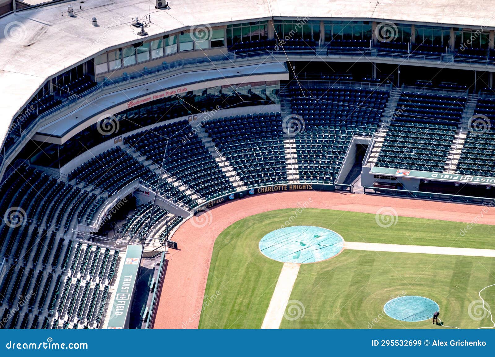 Baseball Stadium Arena Aerial from Above View Stock Image - Image of ...