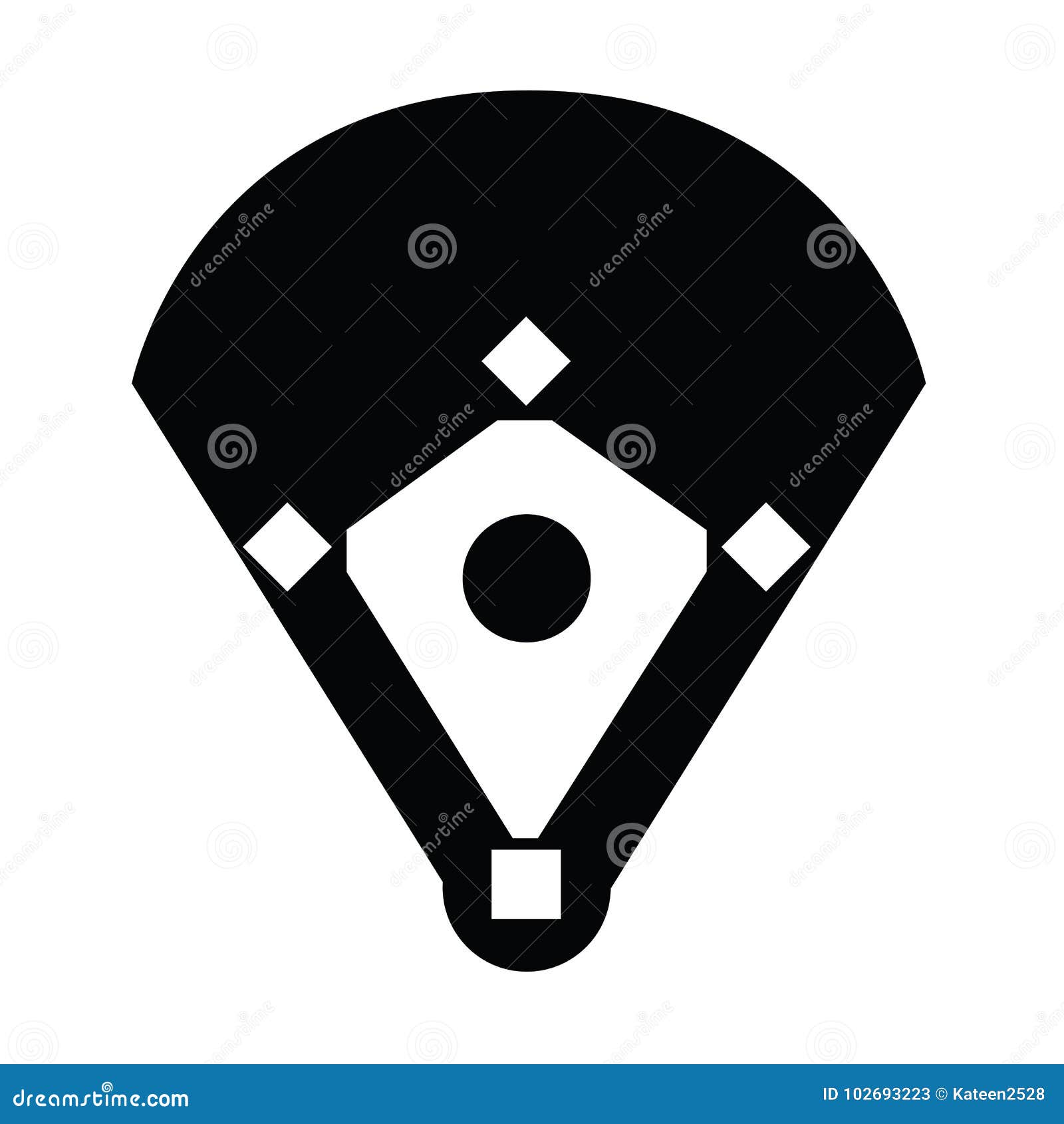 The Baseball Stadium stock vector. Illustration of yard - 102693223