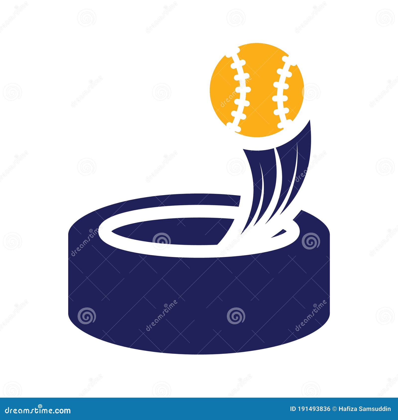 Baseball Stadium and Homerun Icon. Vector Illustration Decorative ...