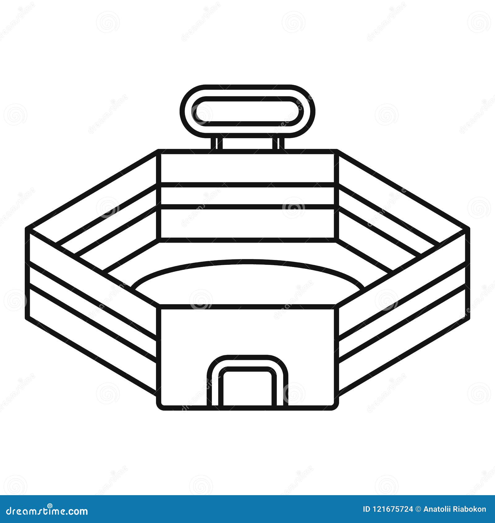 Baseball Stadium Icon, Outline Style Stock Vector - Illustration of ...