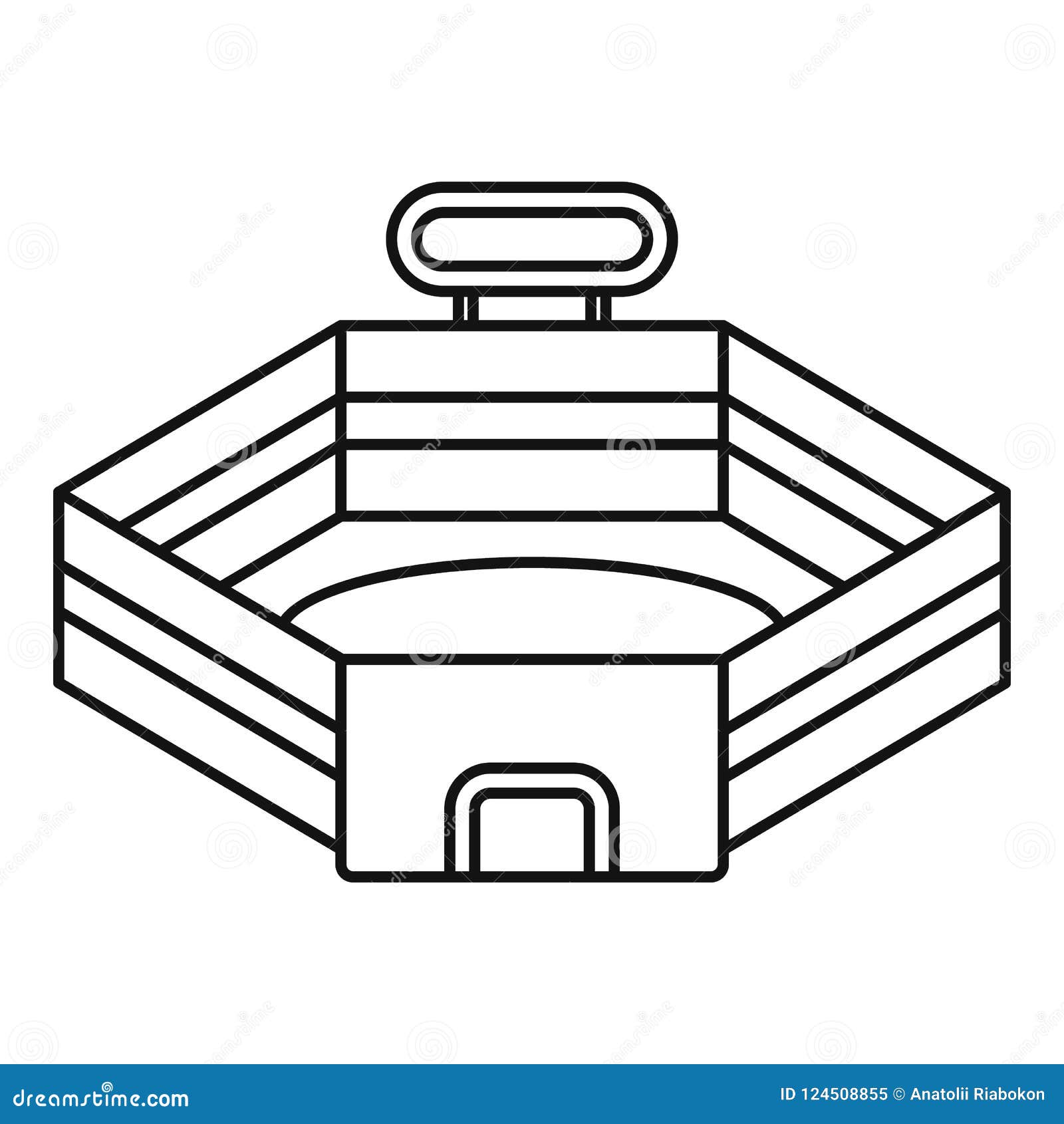 Baseball Stadium Icon, Outline Style Stock Illustration - Illustration ...