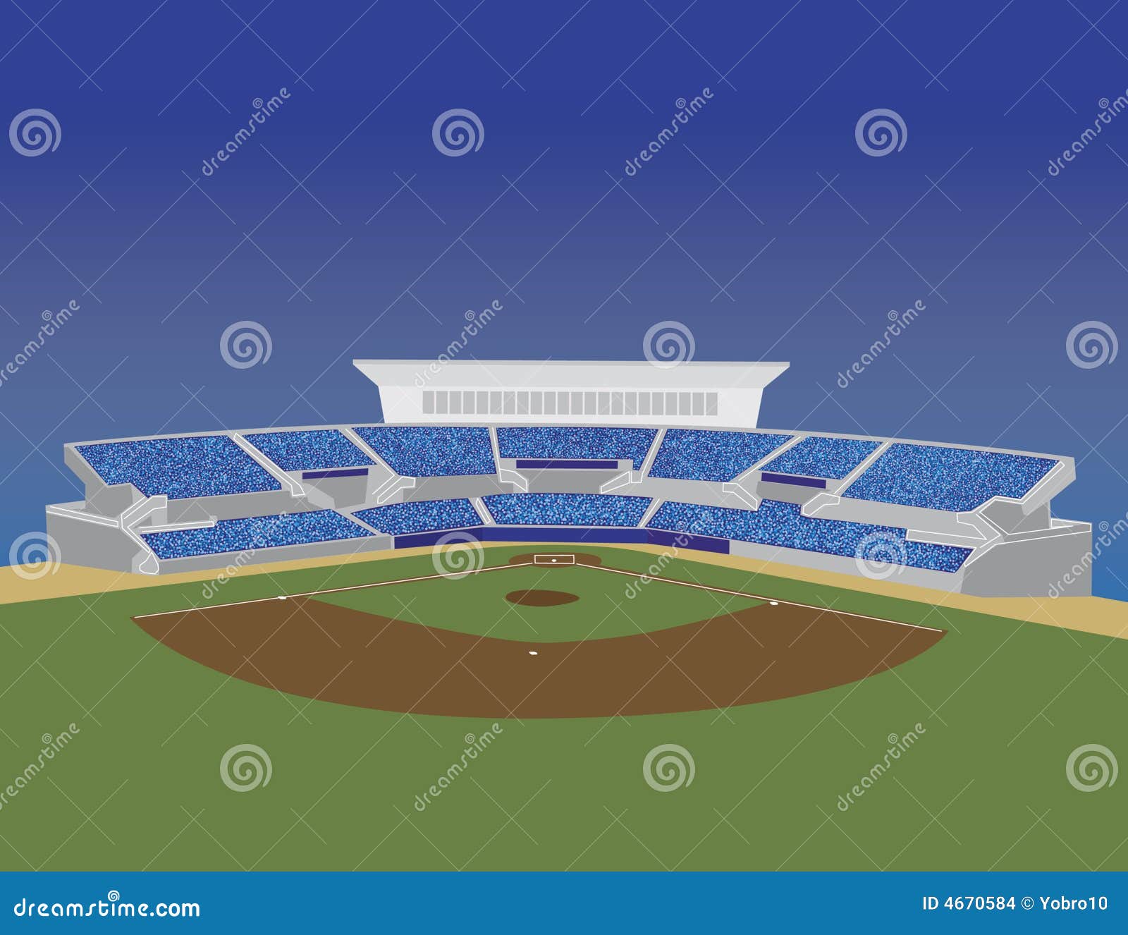 Baseball Stadium Vector stock vector. Illustration of professional ...