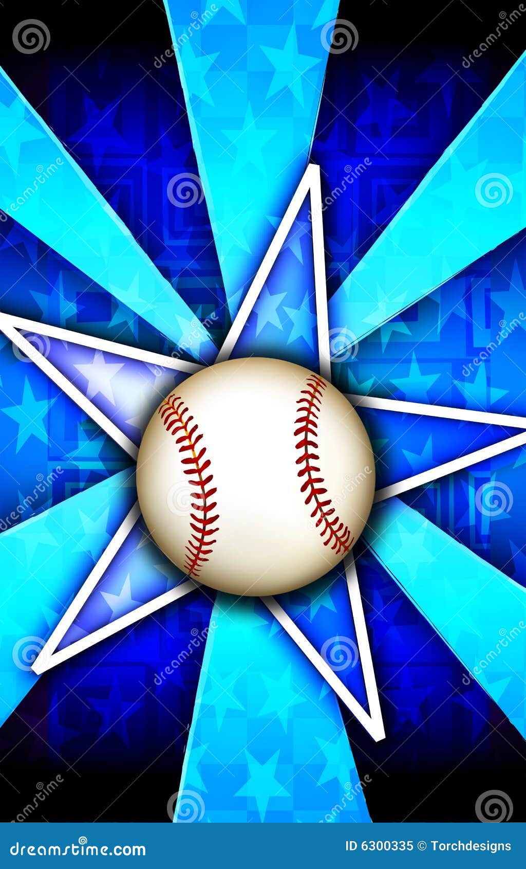 Baseball-Stern Sprengte Blau Stock Abbildung - Illustration von spiele ...